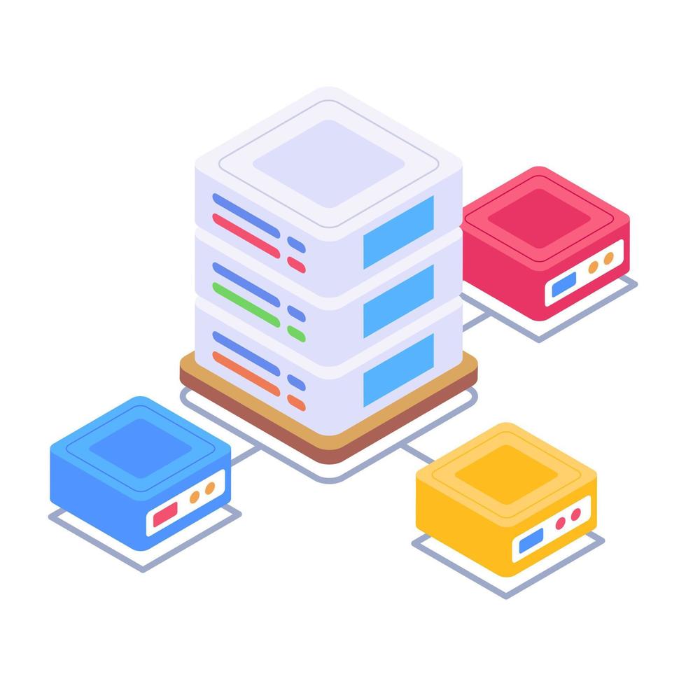 Icon of big data in isometric design 6610761 Vector Art at Vecteezy