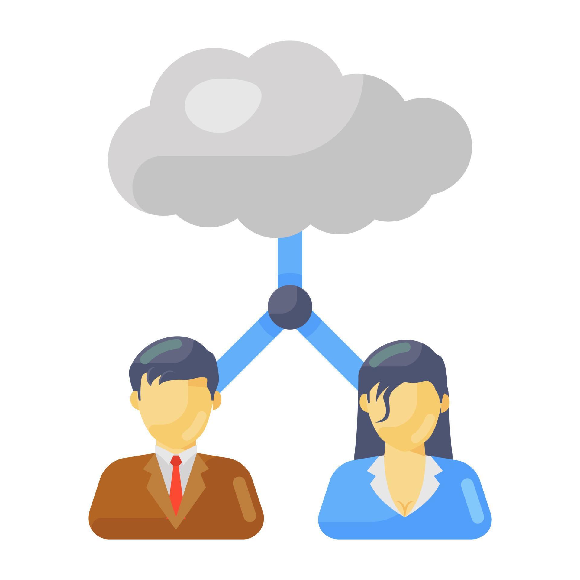 Icon of networking in flat design 6610946 Vector Art at Vecteezy