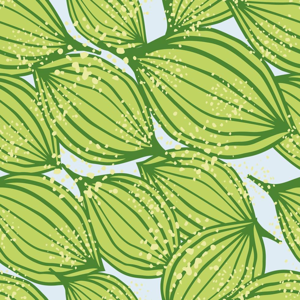 Exotic Outline Leaves Seamless Pattern Abstract Floral Background