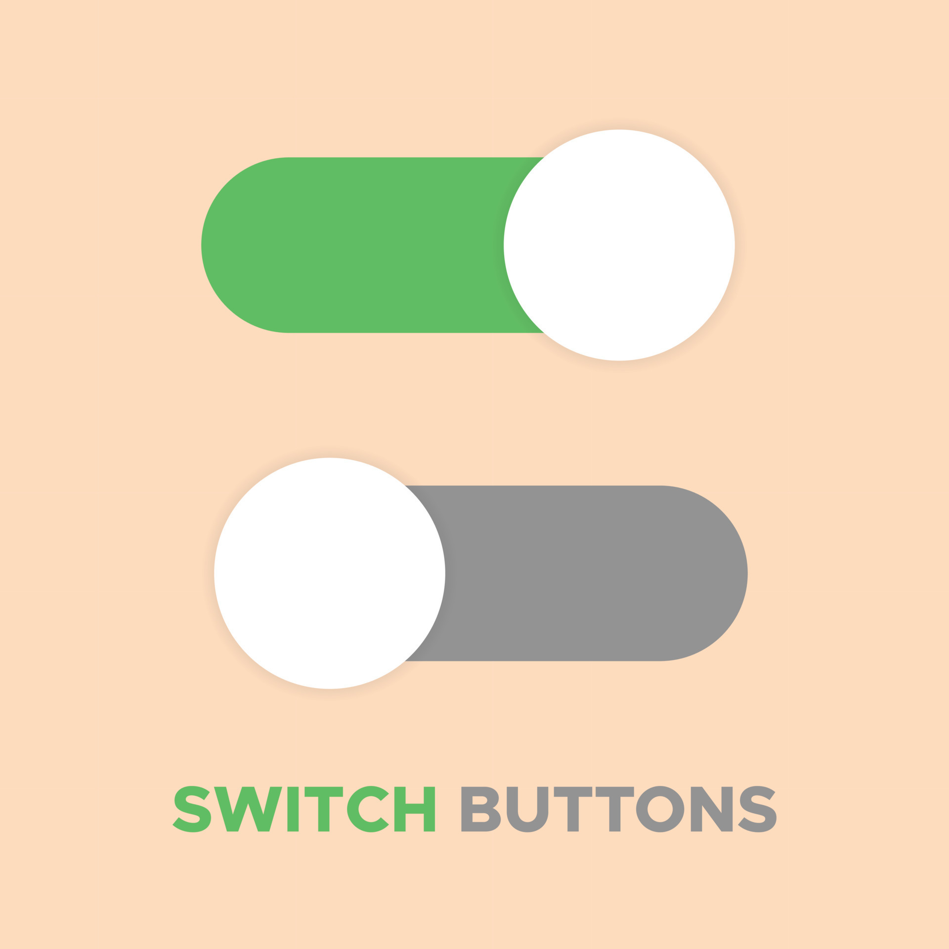 Vector of Switch Buttons. Perfect for additional design, content ...