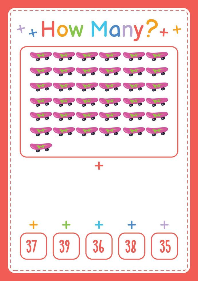 How many activity counting game for kids 6628597 Vector Art at Vecteezy