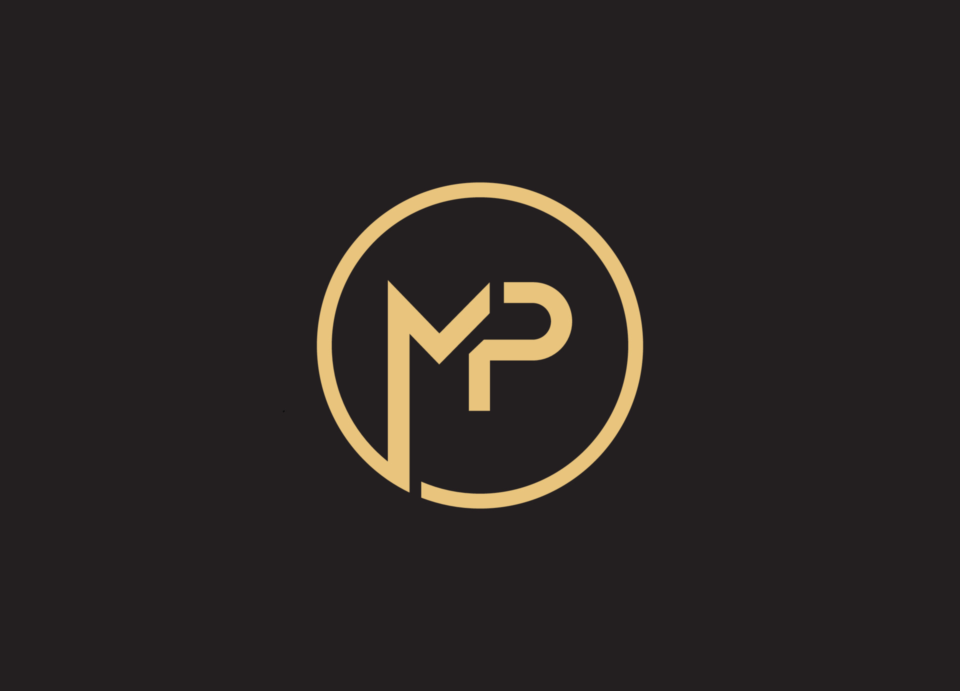 Initial Mp Letter Logo Design Vector Template Abstract Letter Mp Logo