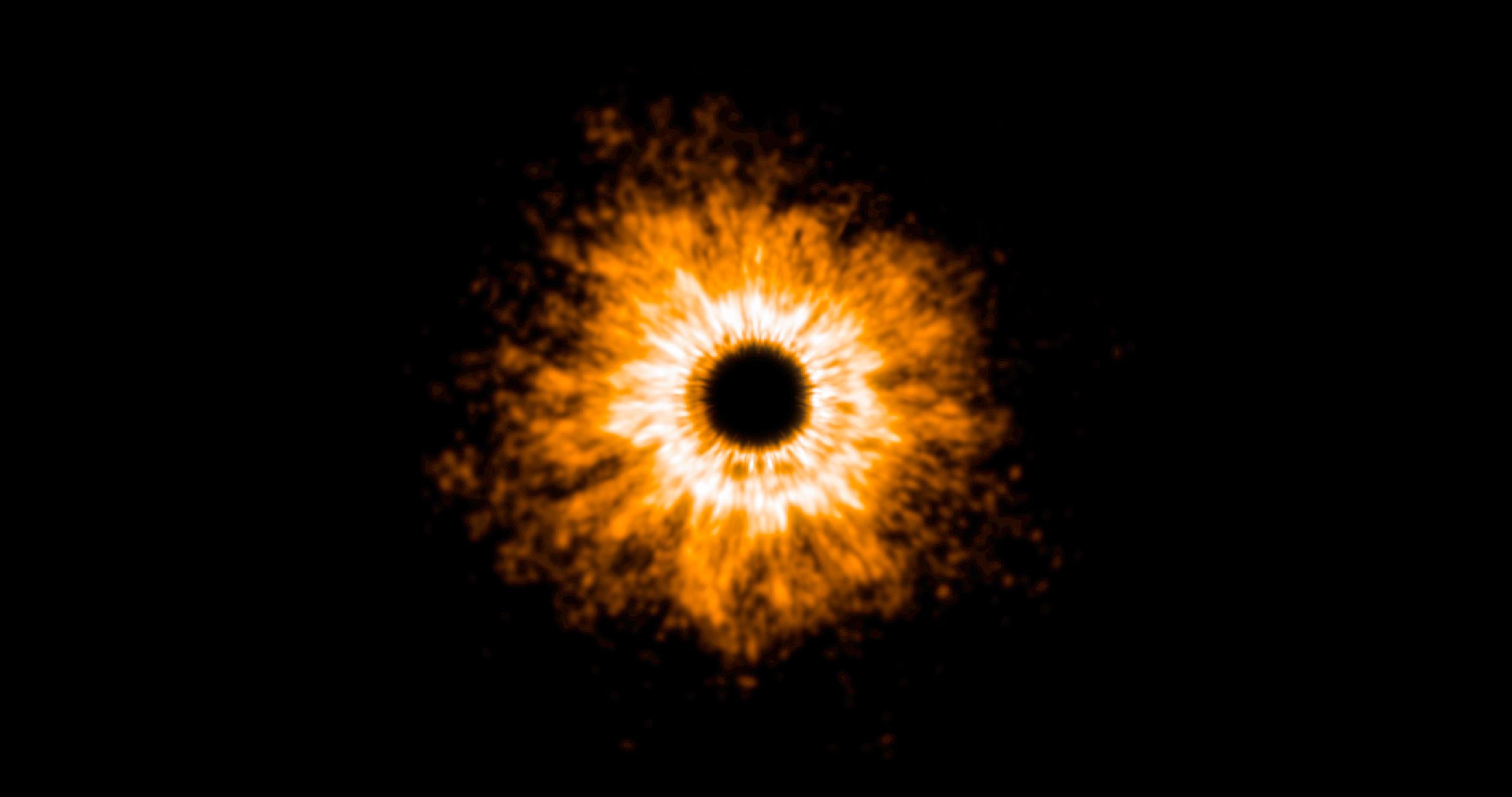 Abstract particle Circular Flame Shockwave effect and Bright glowing fire explosion 6638386 ...