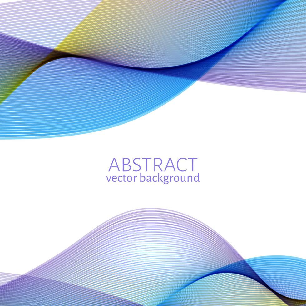 Colorful moving wavy lines. Abstract wave background. Easy to edit ...