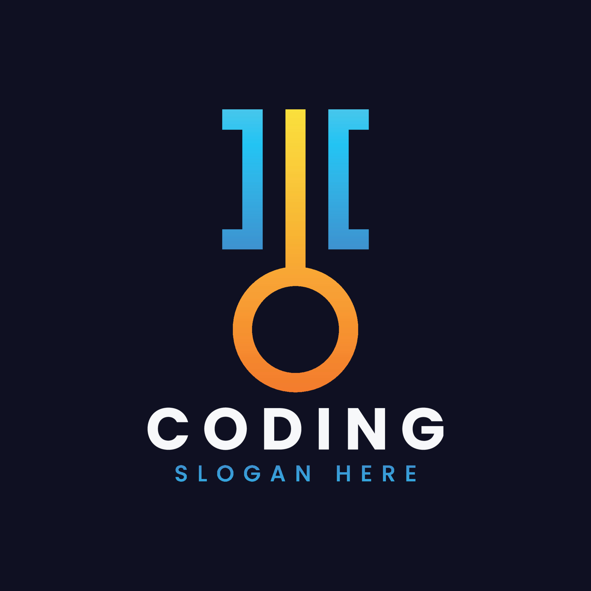creative abstract modern programming coding logo design, colorful ...