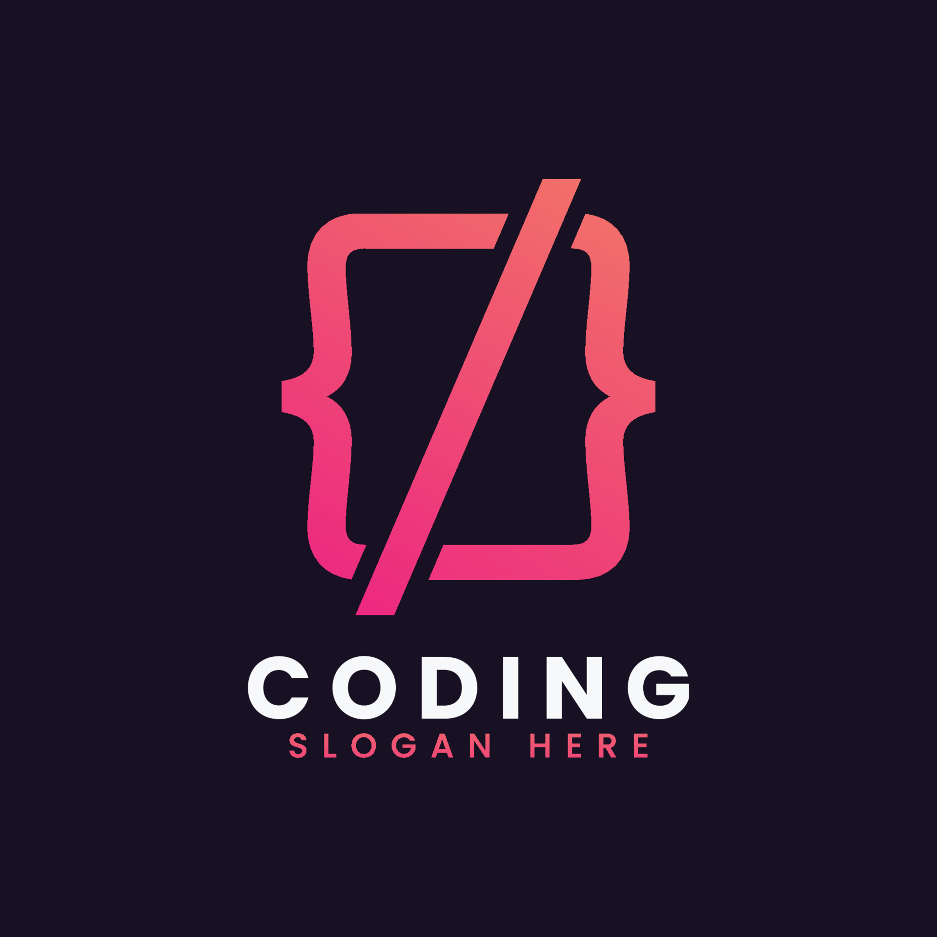 Creative Abstract Modern Programming Coding Logo Design Colorful