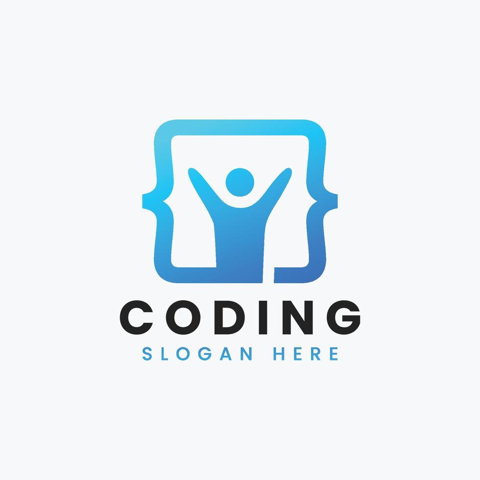 Creative Abstract Modern Programming Coding Logo Design Colorful