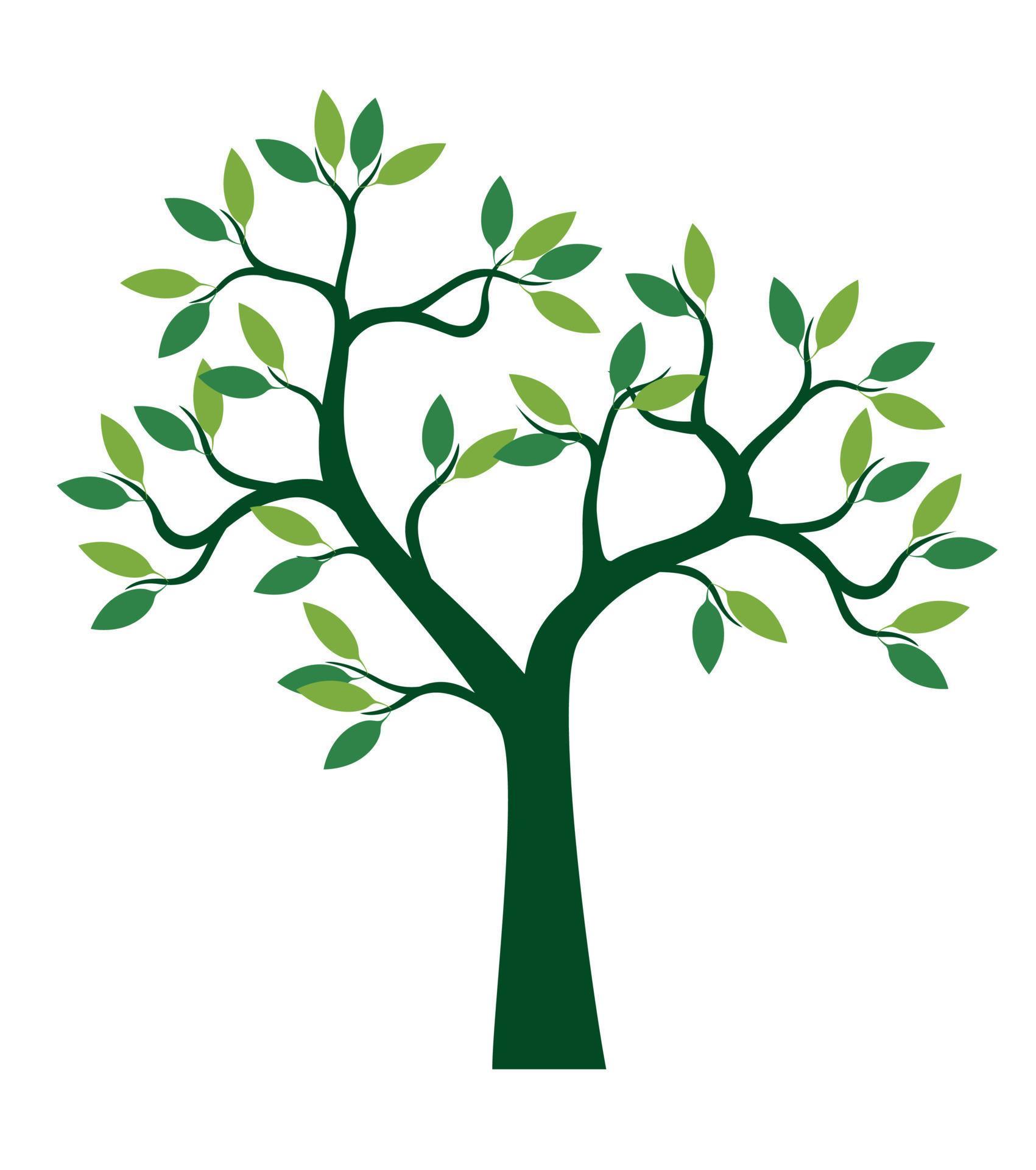 Green Tree. Vector Illustration. 6646240 Vector Art at Vecteezy