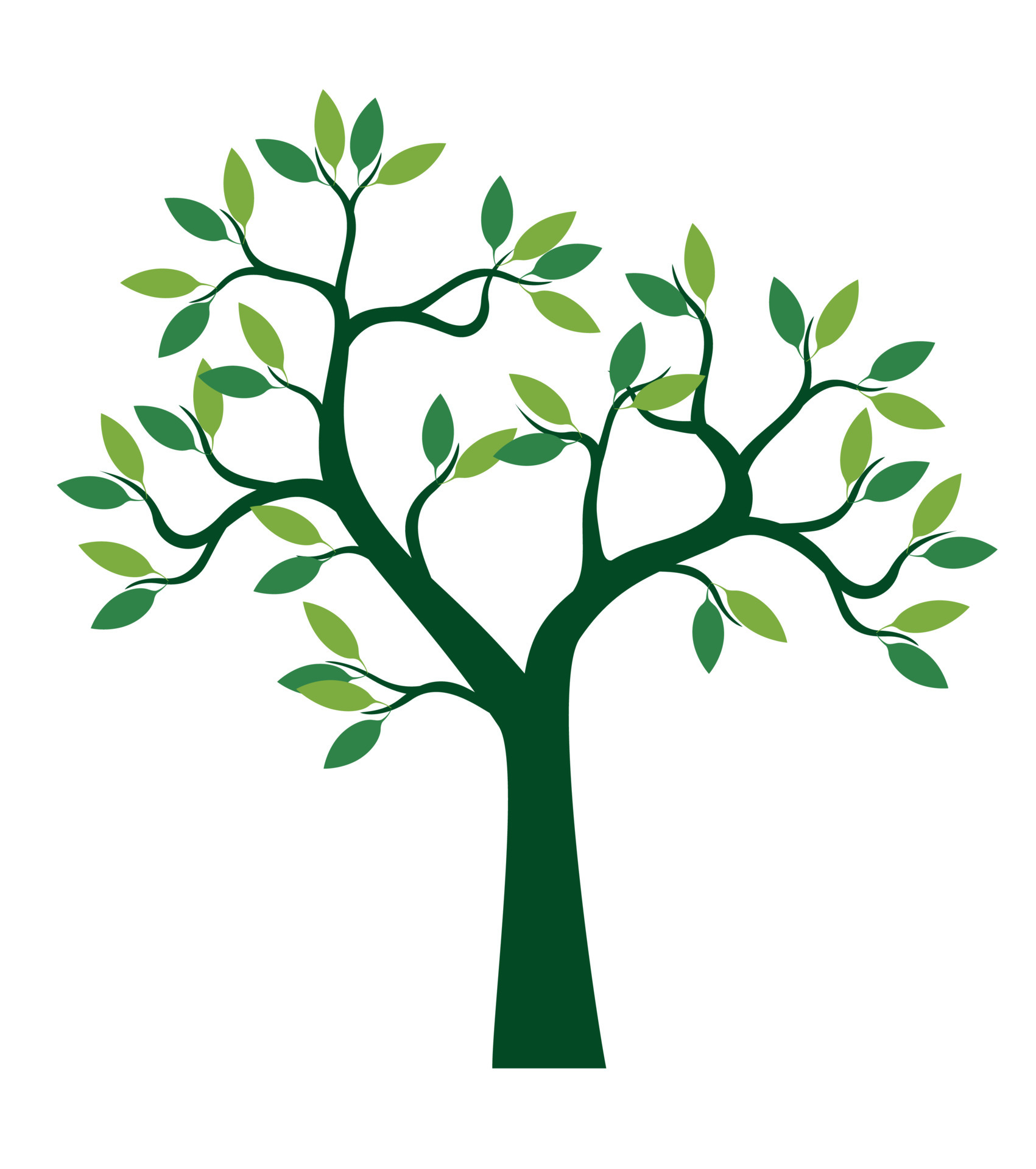 Green Tree. Vector Illustration. 6646240 Vector Art at Vecteezy