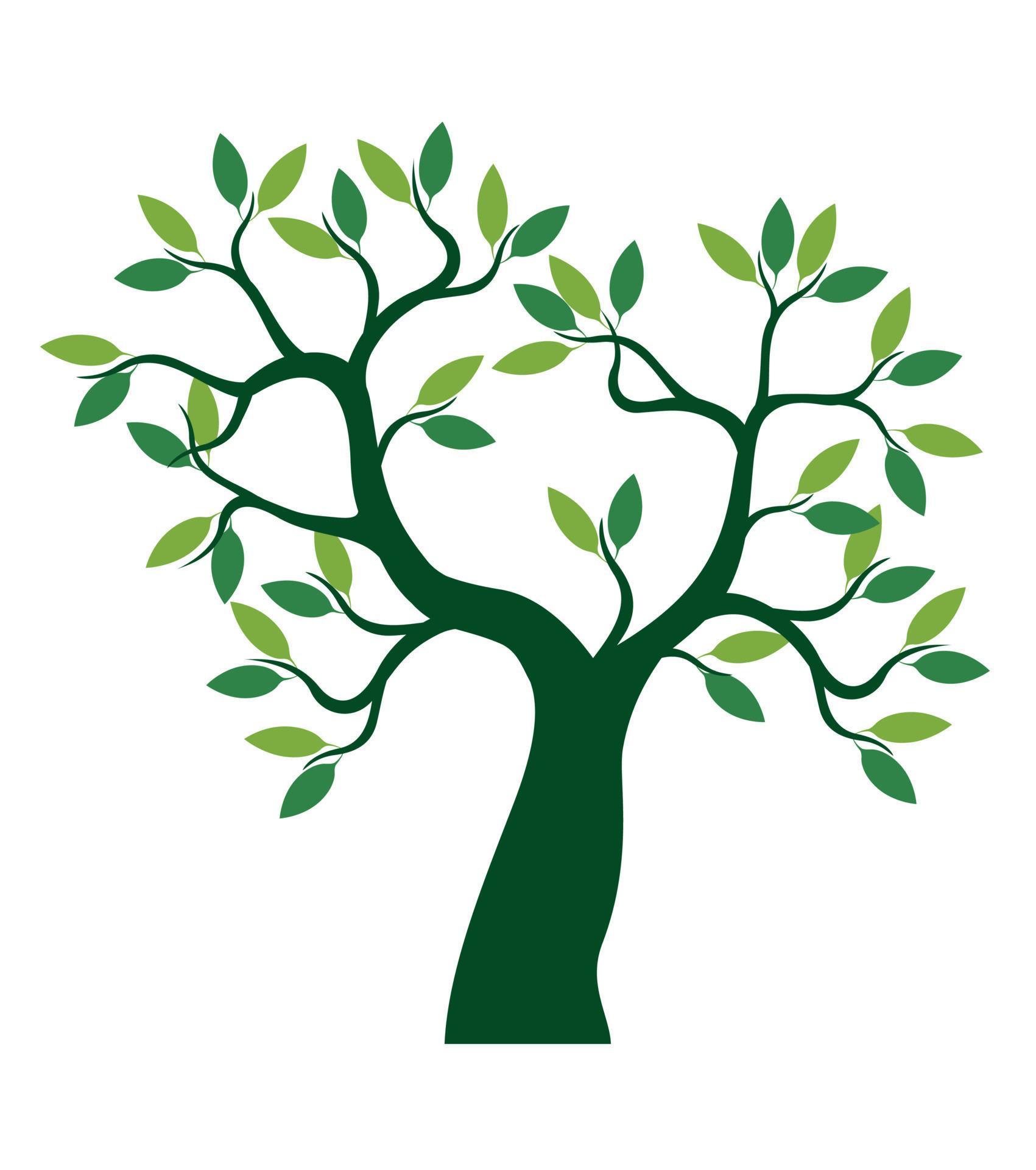 Green Tree. Vector Illustration. 6646247 Vector Art at Vecteezy