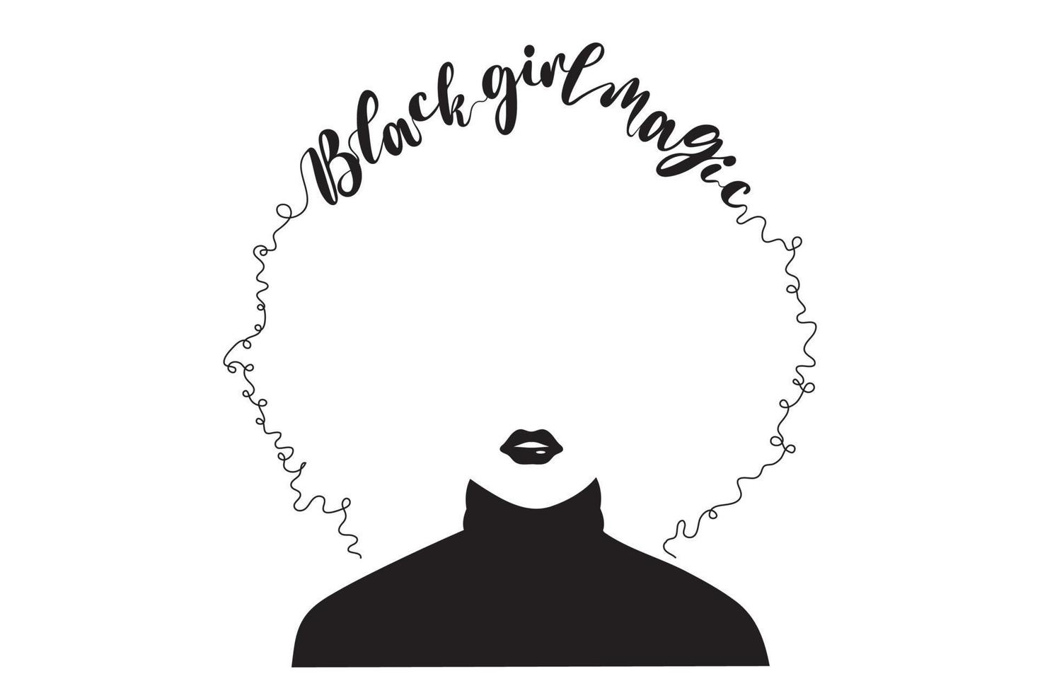 Black Girl Magic Black Woman Vector 6654789 Vector Art At Vecteezy