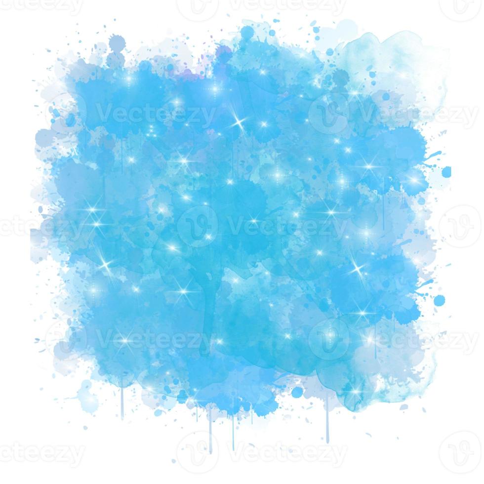 Sky blue watercolor backgrounds. Dreamy splash glitter starry colorful ...