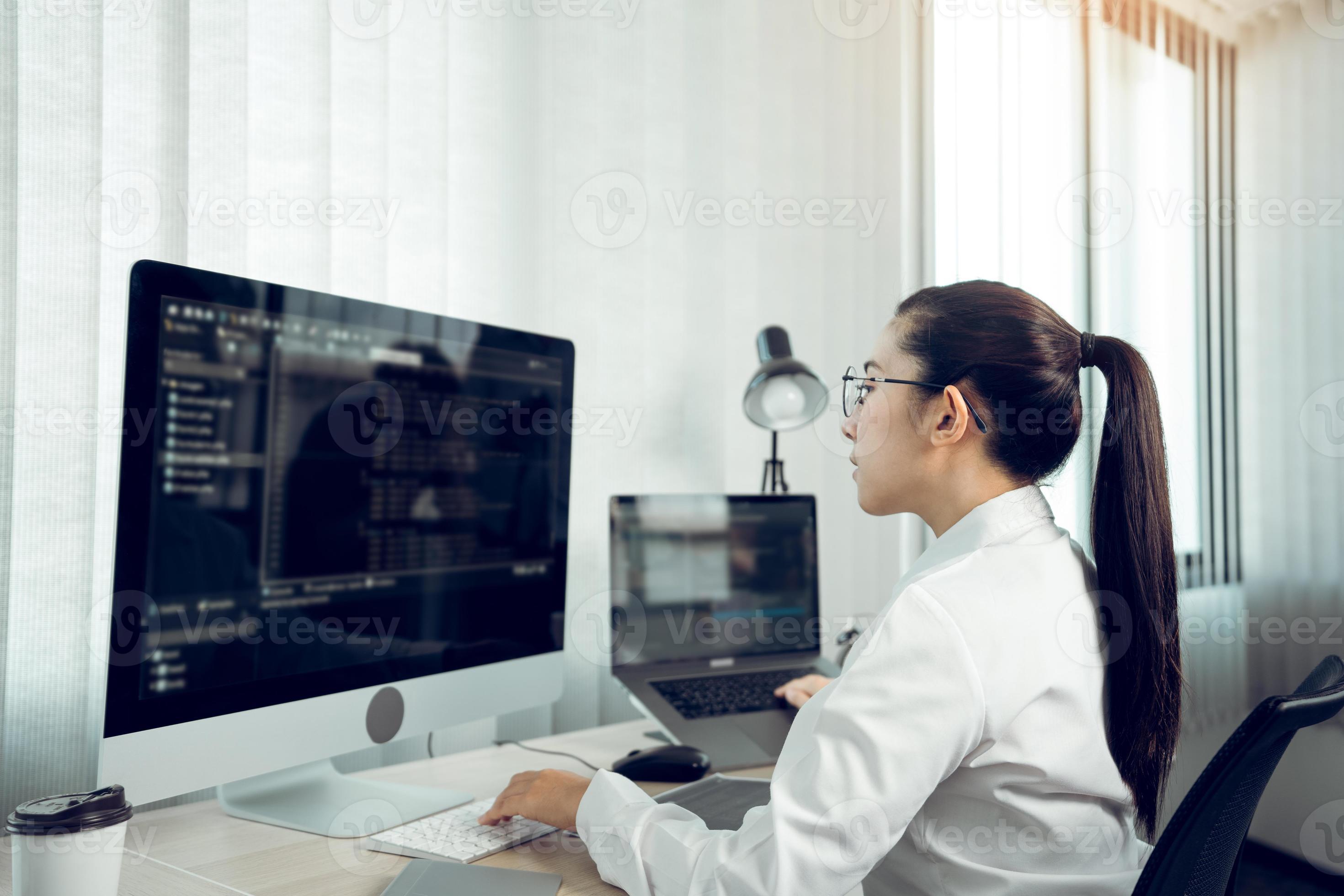 Developing programming and coding technology working in a software ...