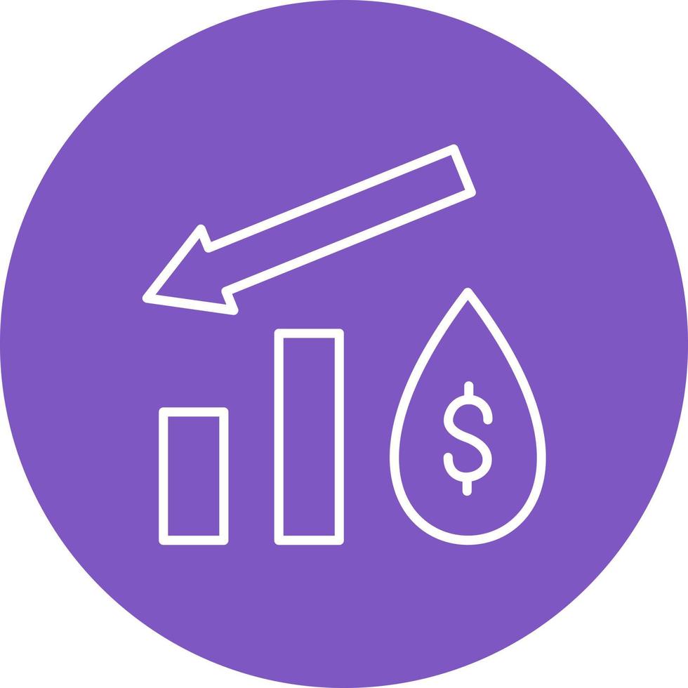 Oil Price Decrease Line Circle Background Icon 6669619 Vector Art at Vecteezy