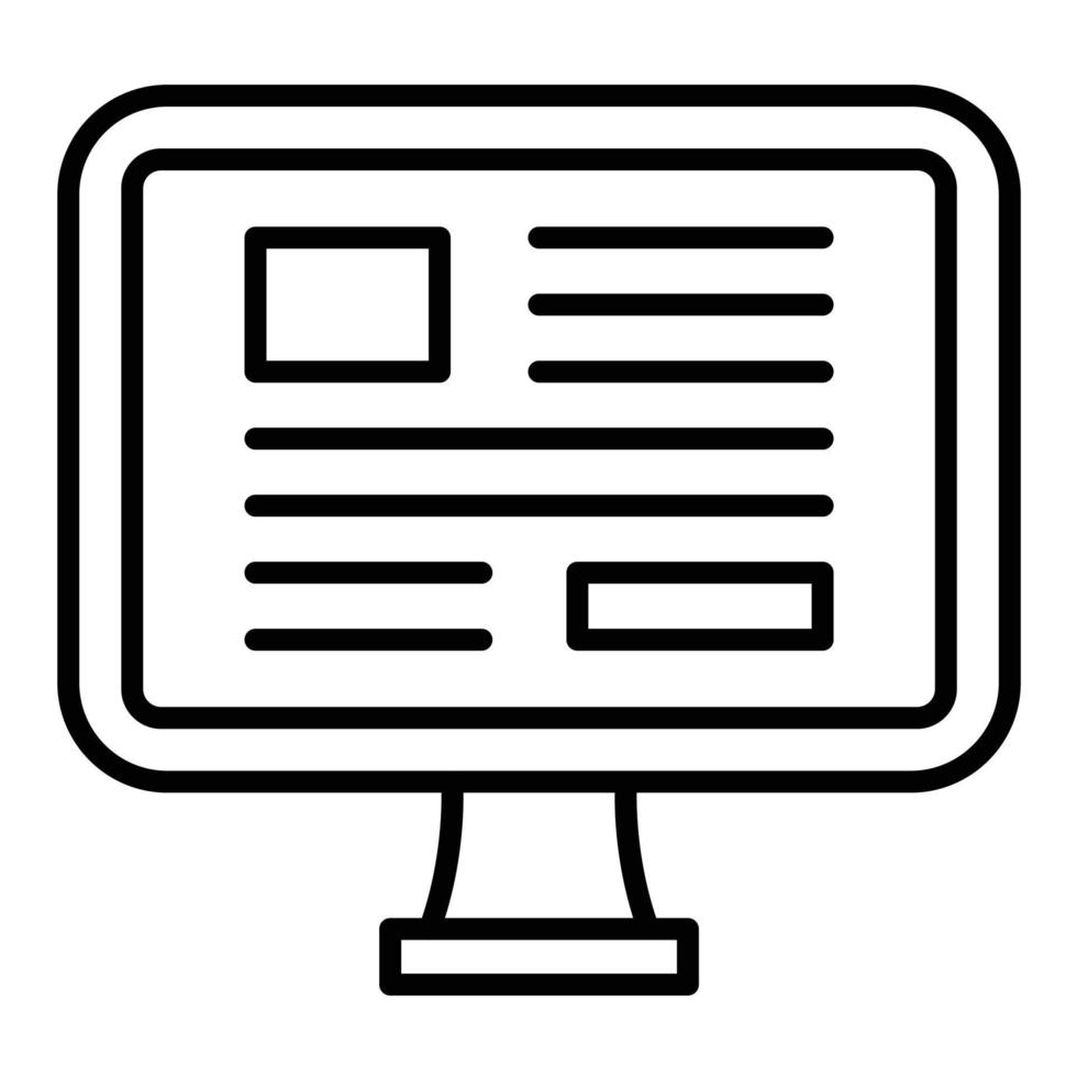 Computer Line Icon 6670314 Vector Art at Vecteezy