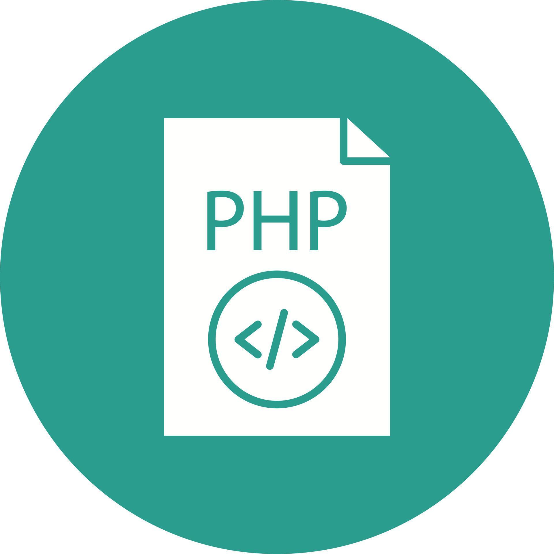 PHP File Glyph Circle Background Icon 6673744 Vector Art at Vecteezy