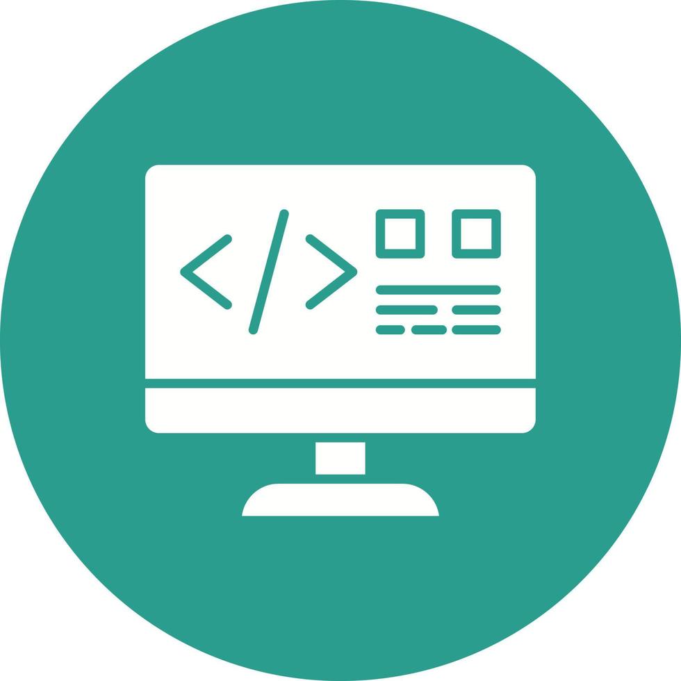 Website Coding Glyph Circle Background Icon 6673949 Vector Art at Vecteezy