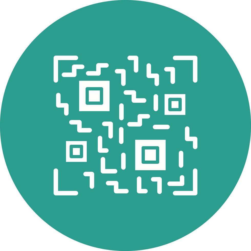 QR Code Glyph Circle Background Icon 6674051 Vector Art at Vecteezy