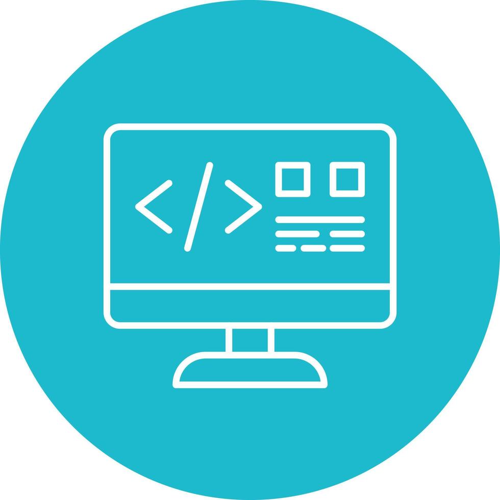 Website Coding Line Circle Background Icon 6674425 Vector Art at Vecteezy