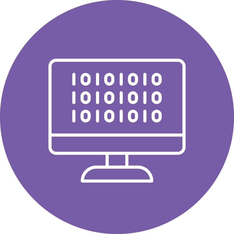 Binary Code Line Circle Background Icon 6674430 Vector Art At Vecteezy