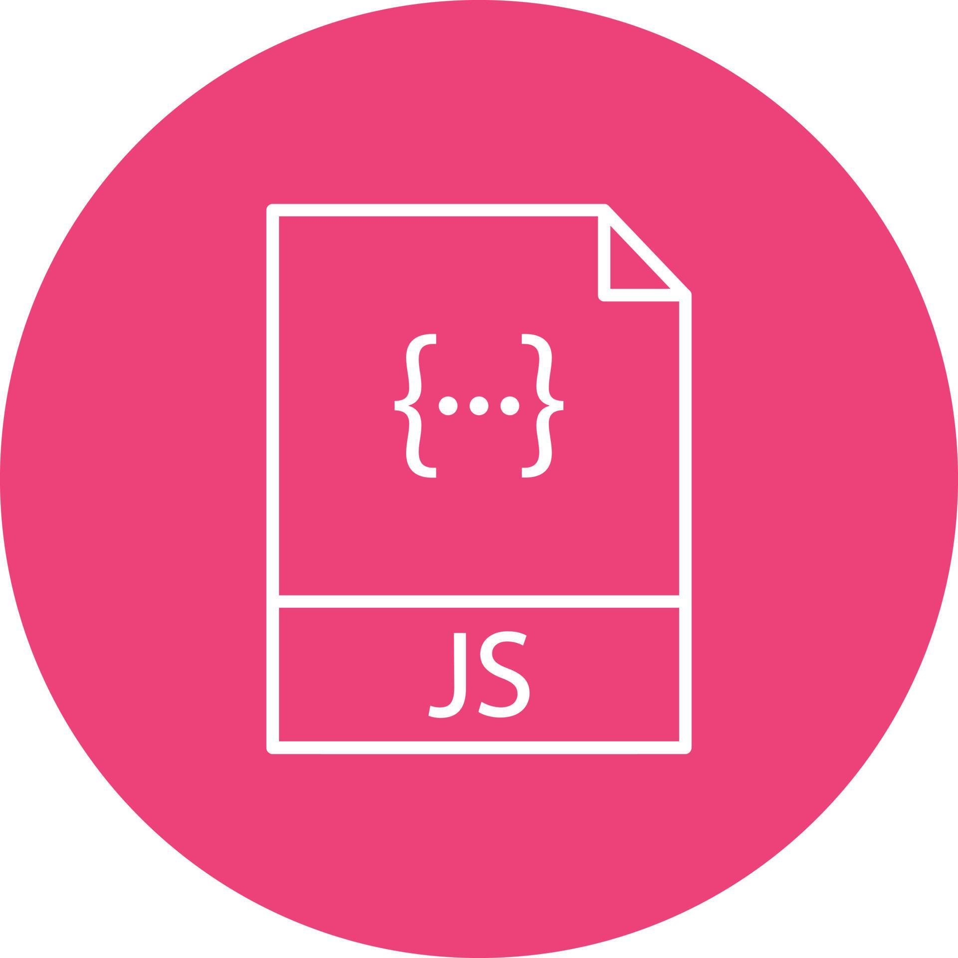 icono de fondo de círculo de línea de archivo javascript 6674441 Vector ...
