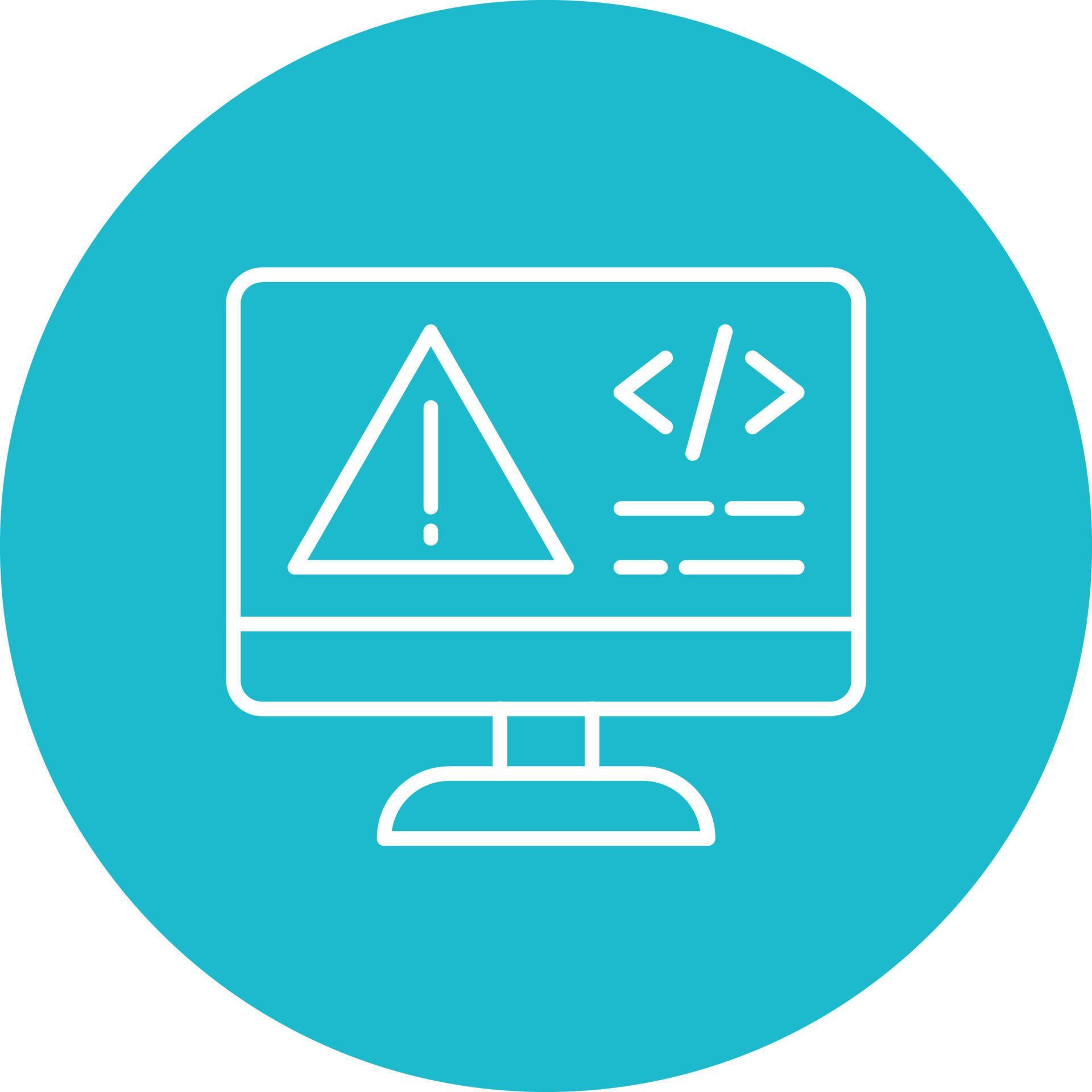 Code Error Line Circle Background Icon 6674456 Vector Art at Vecteezy