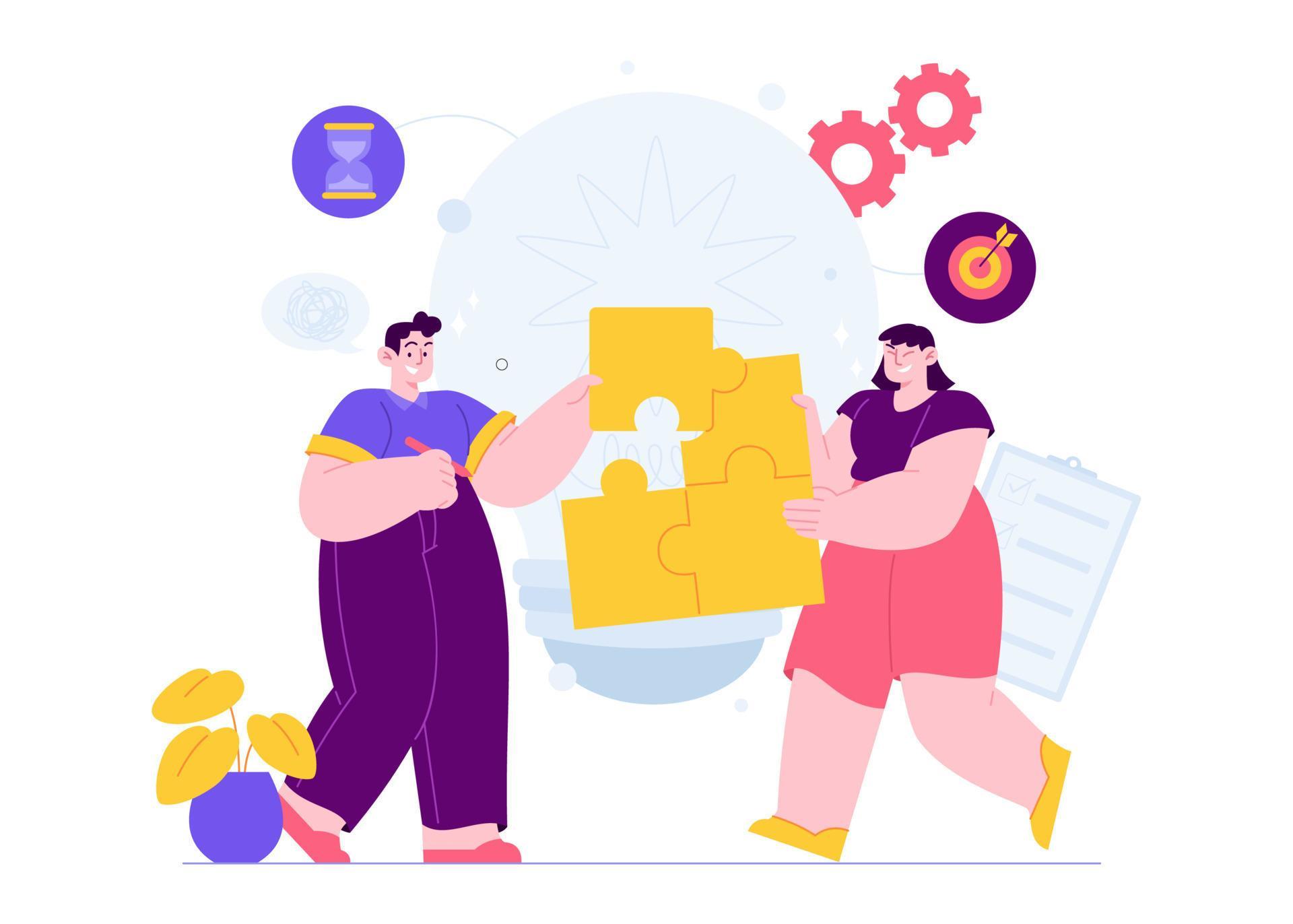 Solving Problem concept vector Illustration idea for landing page ...