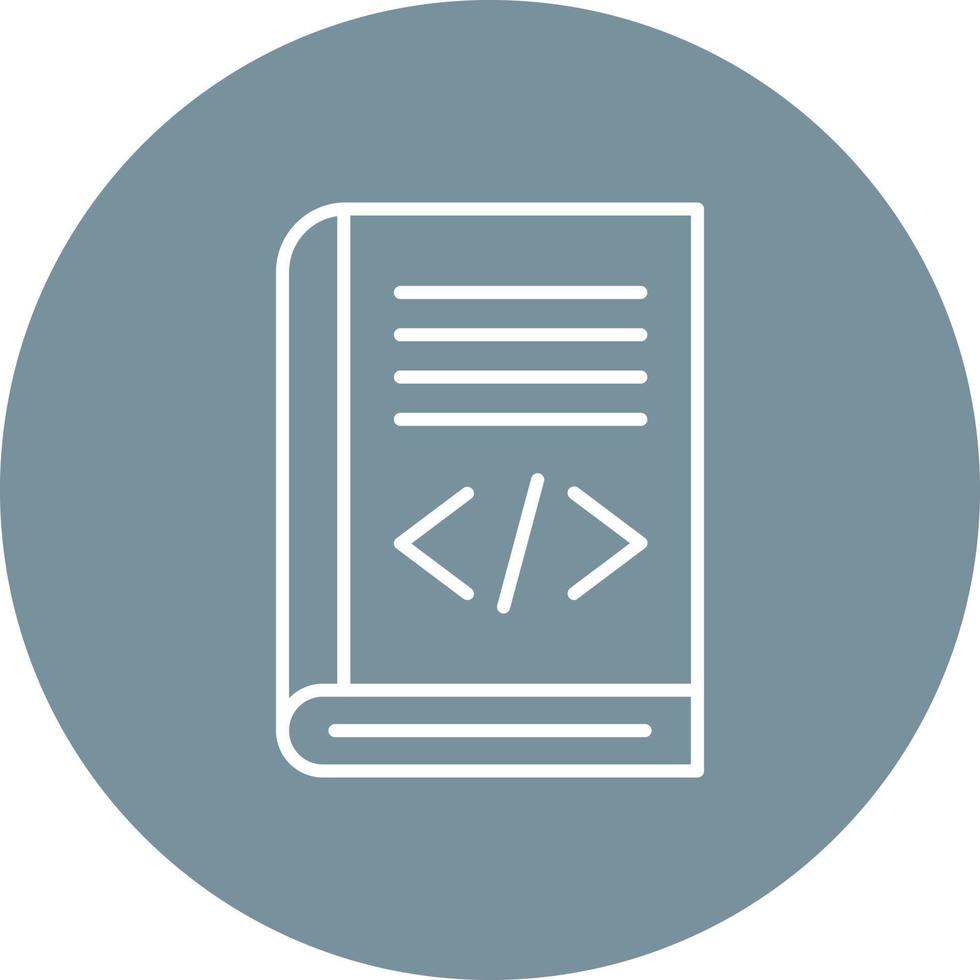 Coding Book Line Circle Background Icon 6675271 Vector Art at Vecteezy