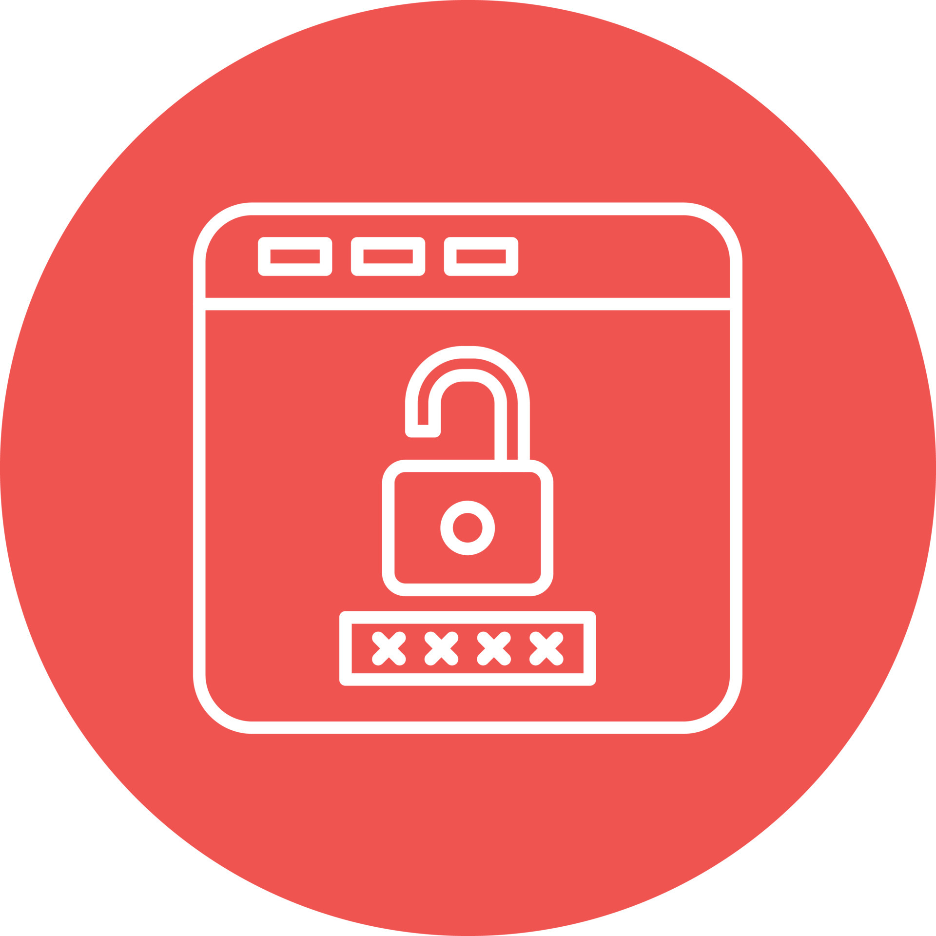 Browser Password Line Circle Background Icon 6675648 Vector Art At Vecteezy