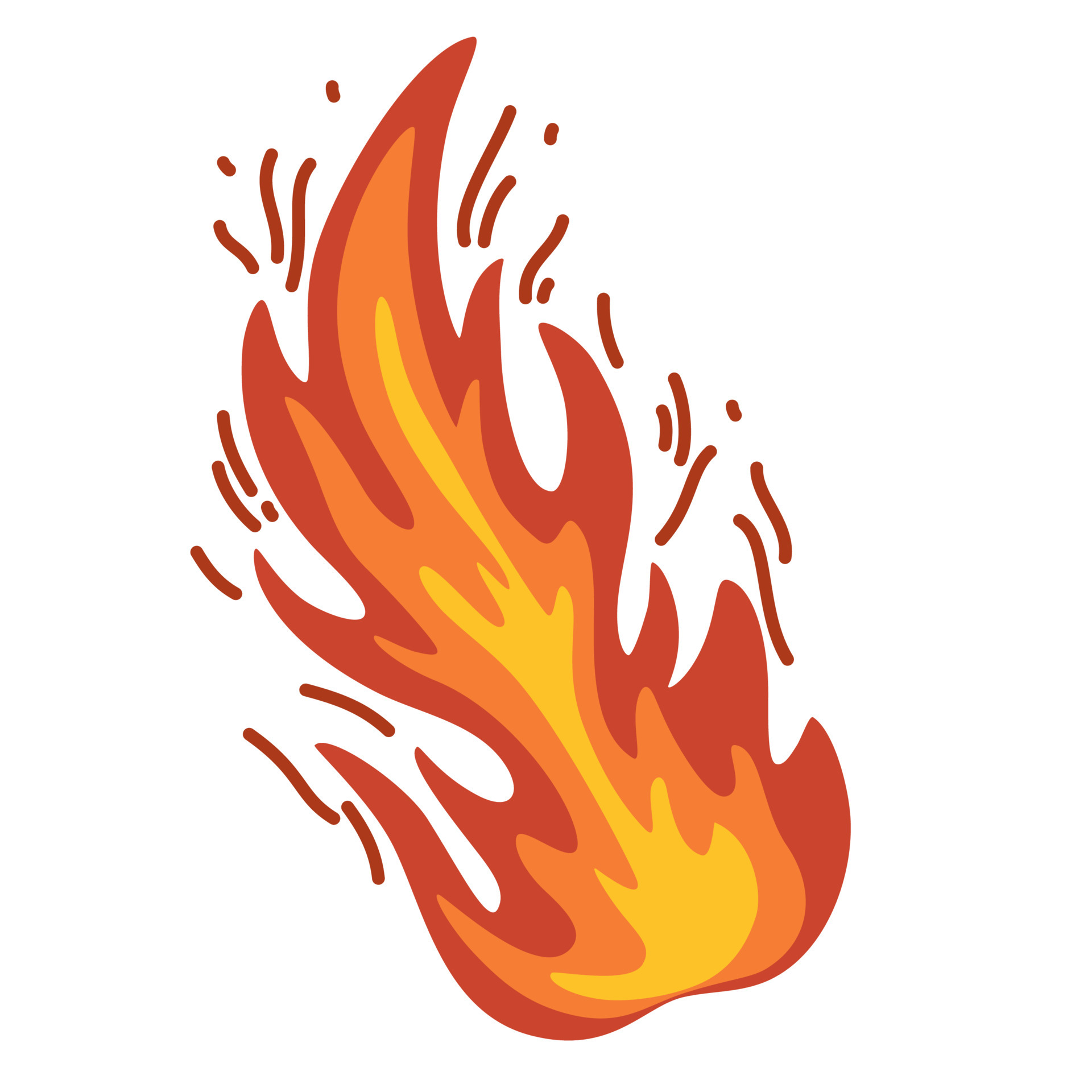 Fire. Hot flame symbol. Burning, blazing fire icon. Heat danger and ... Fire. Hot flame symbol. Burning, blazing fire icon. Heat danger and ...