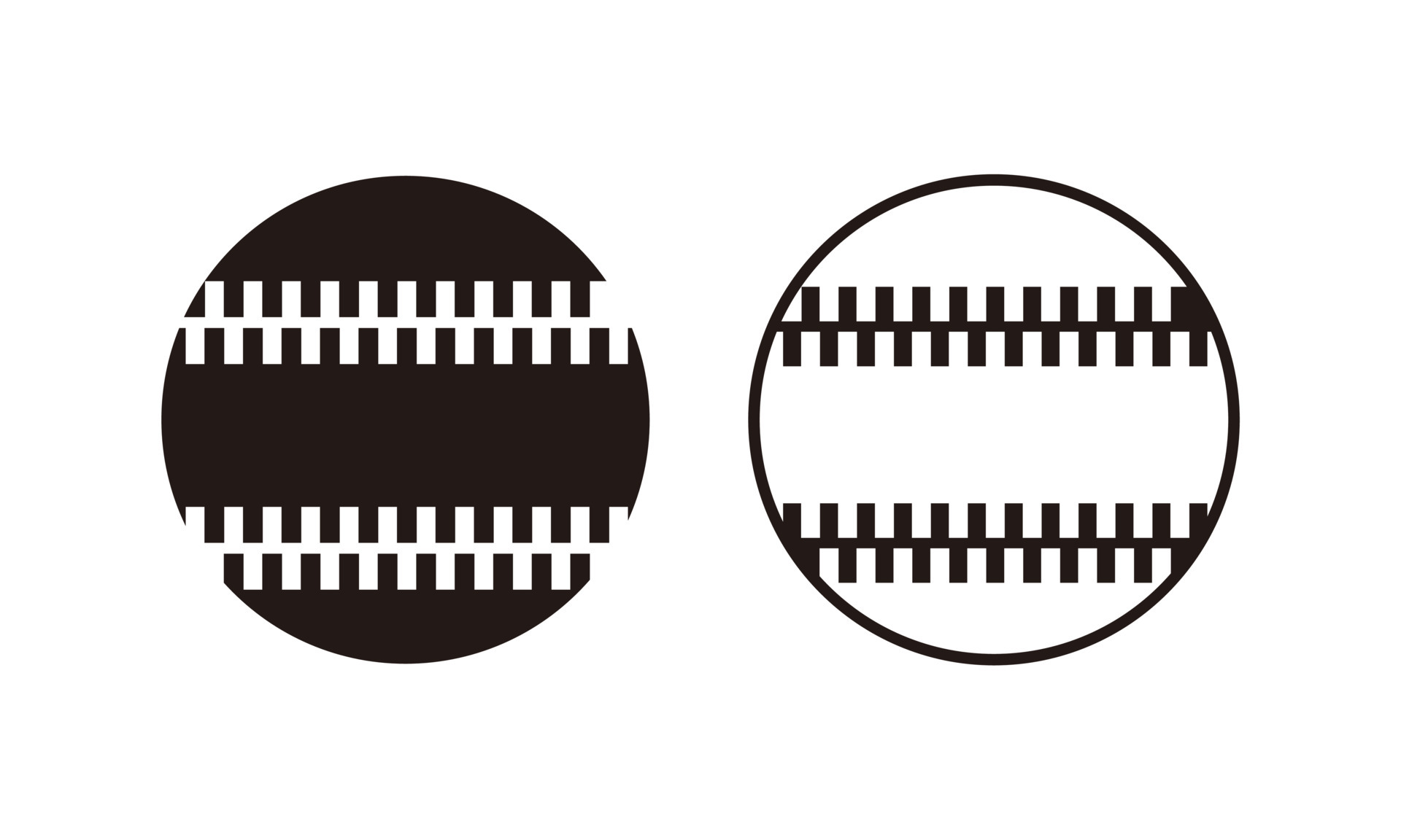 baseball Sports balls minimal flat line icon 6692127 Vector Art at Vecteezy