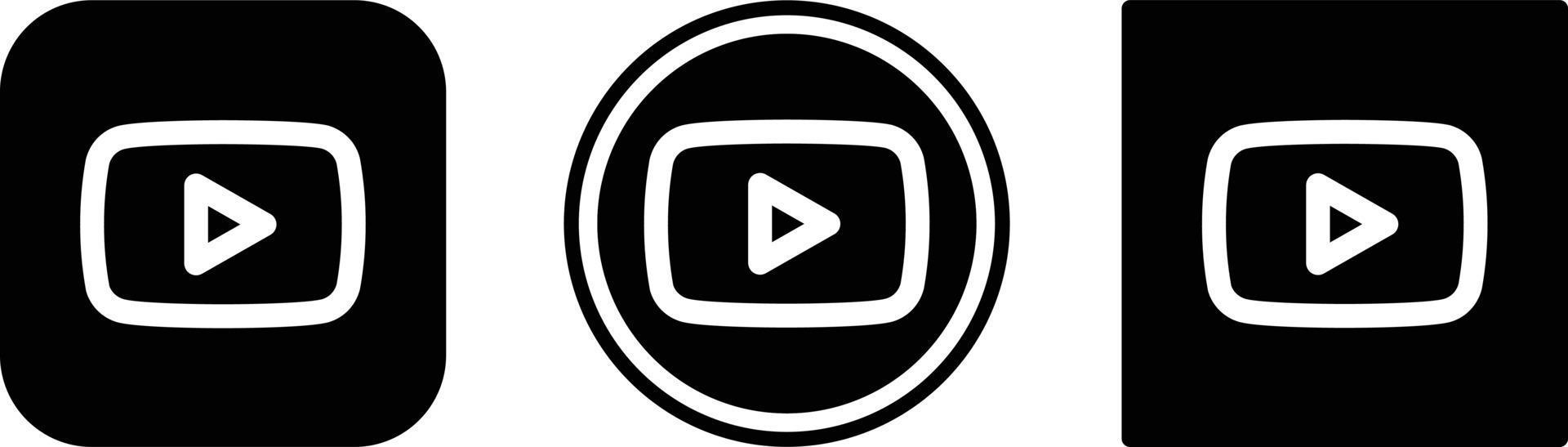 youtube icon . web icon set . icons collection. Simple vector ...