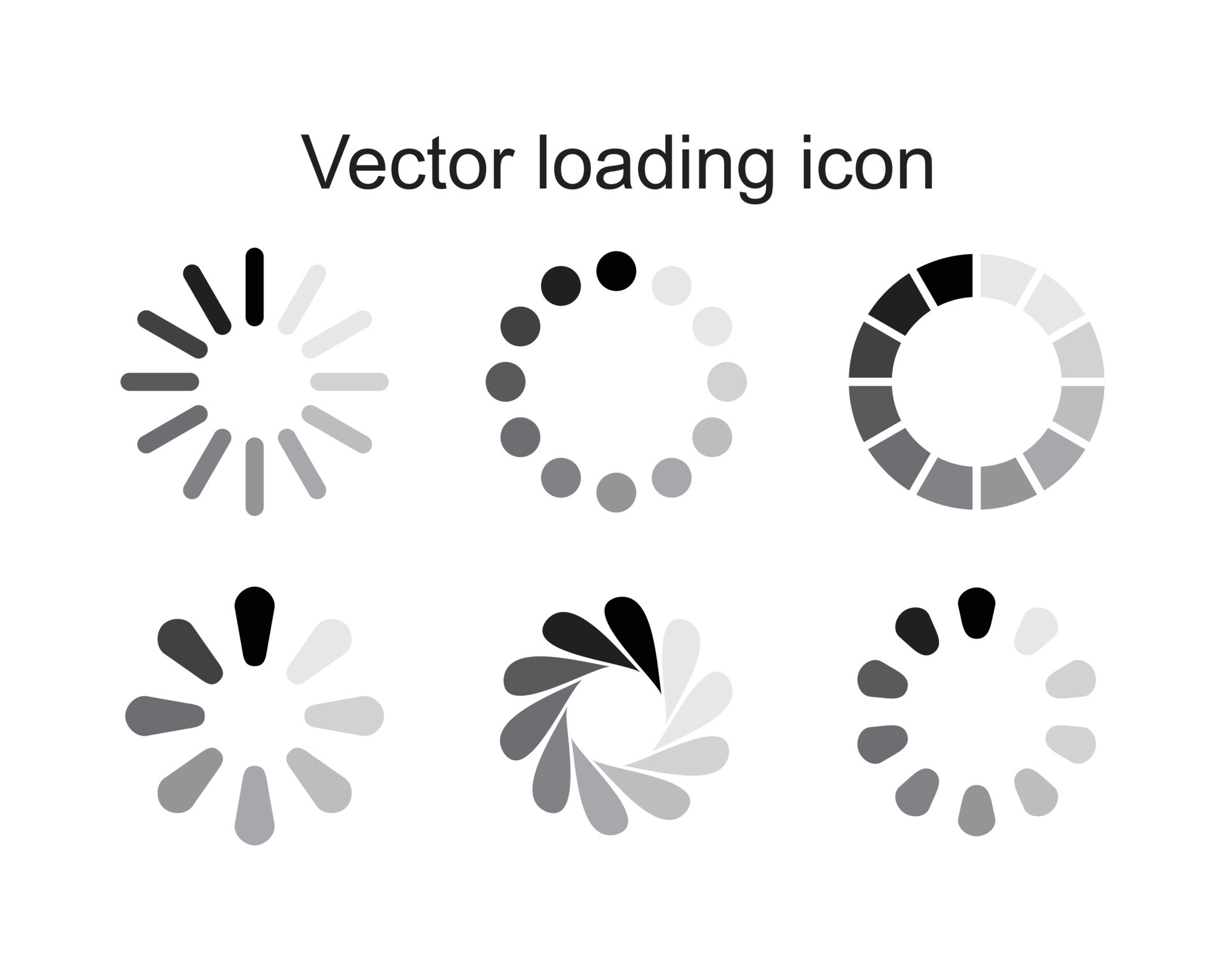 Vector Loading Icon Template Black Color Editable Vector Loading Icon