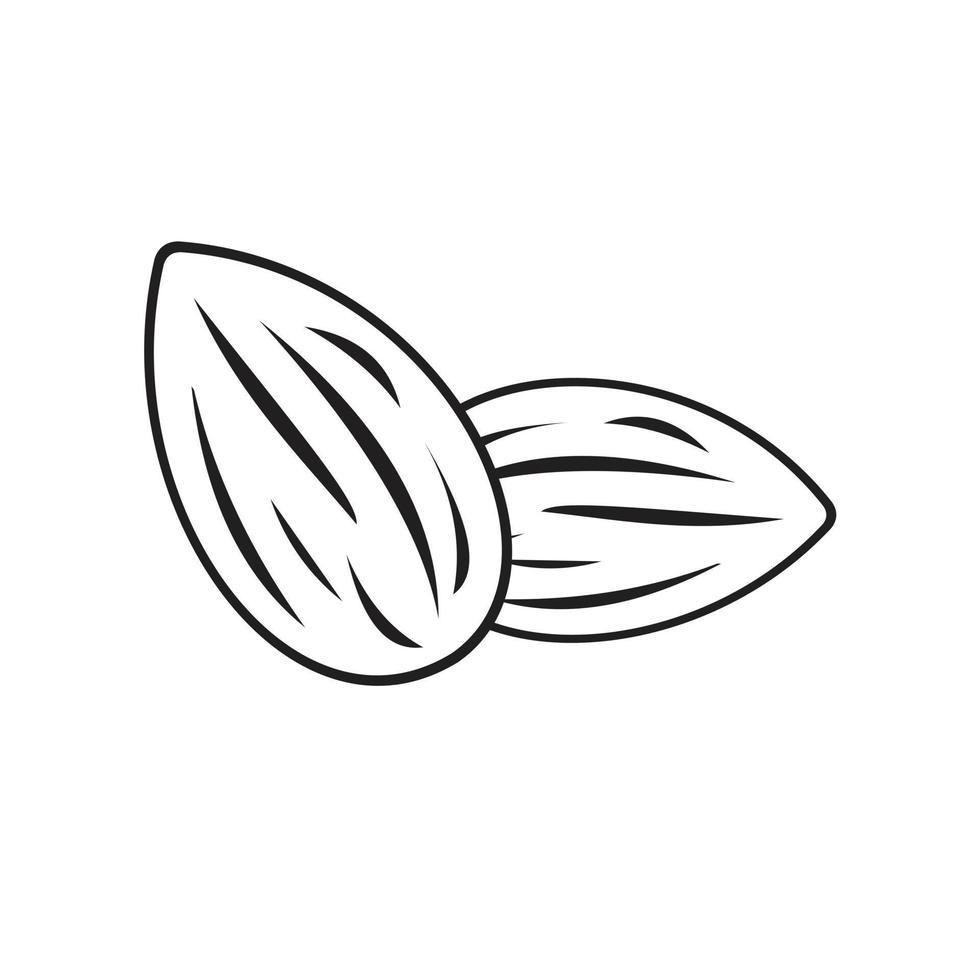 Almonds Clipart Black And White