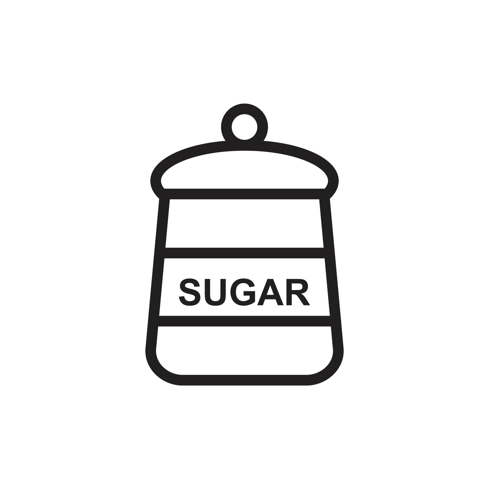 plantilla de icono de azúcar editable en color negro. icono de azúcar símbolo ilustración ...