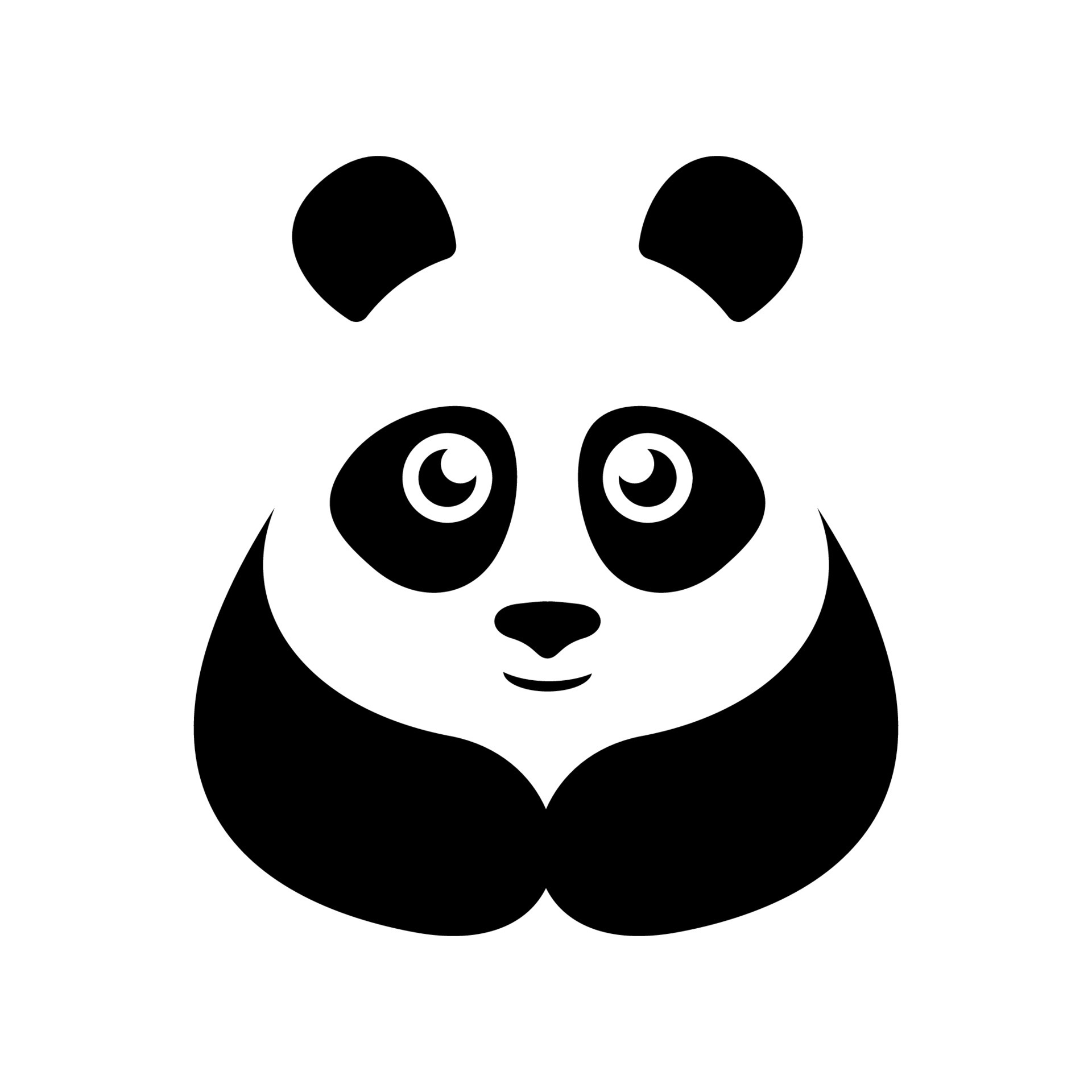 Panda icon design 6694565 Vector Art at Vecteezy