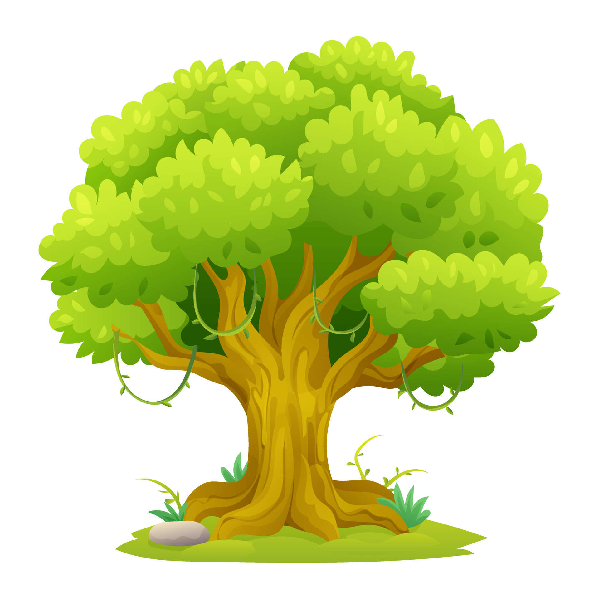 ilustración de dibujos animados de árbol aislado sobre fondo blanco ... ilustración de dibujos animados de árbol aislado sobre fondo blanco ...