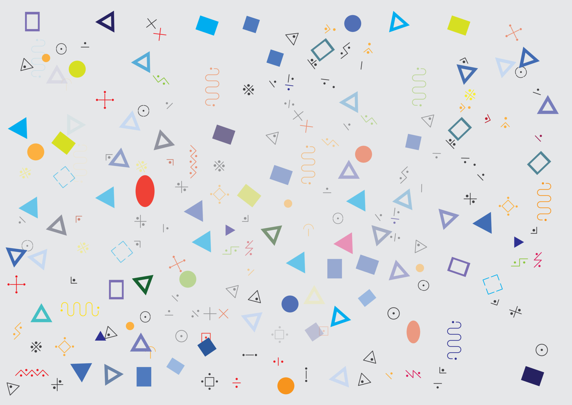 Memphis pattern of geometric shapes,Memphis pattern 6696645 Vector Art ...