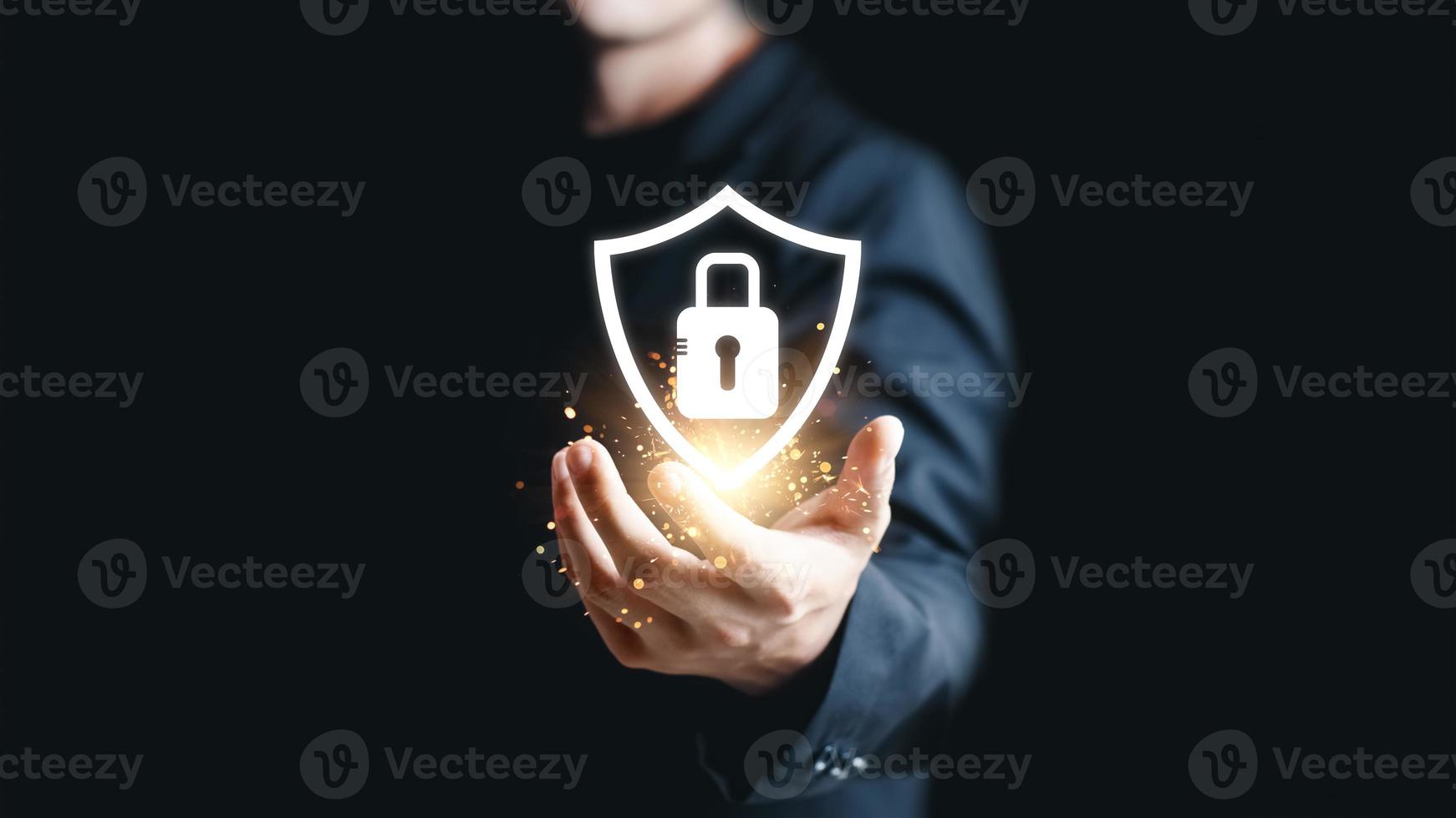 Concept of cyber security, information security and encryption, secure ...