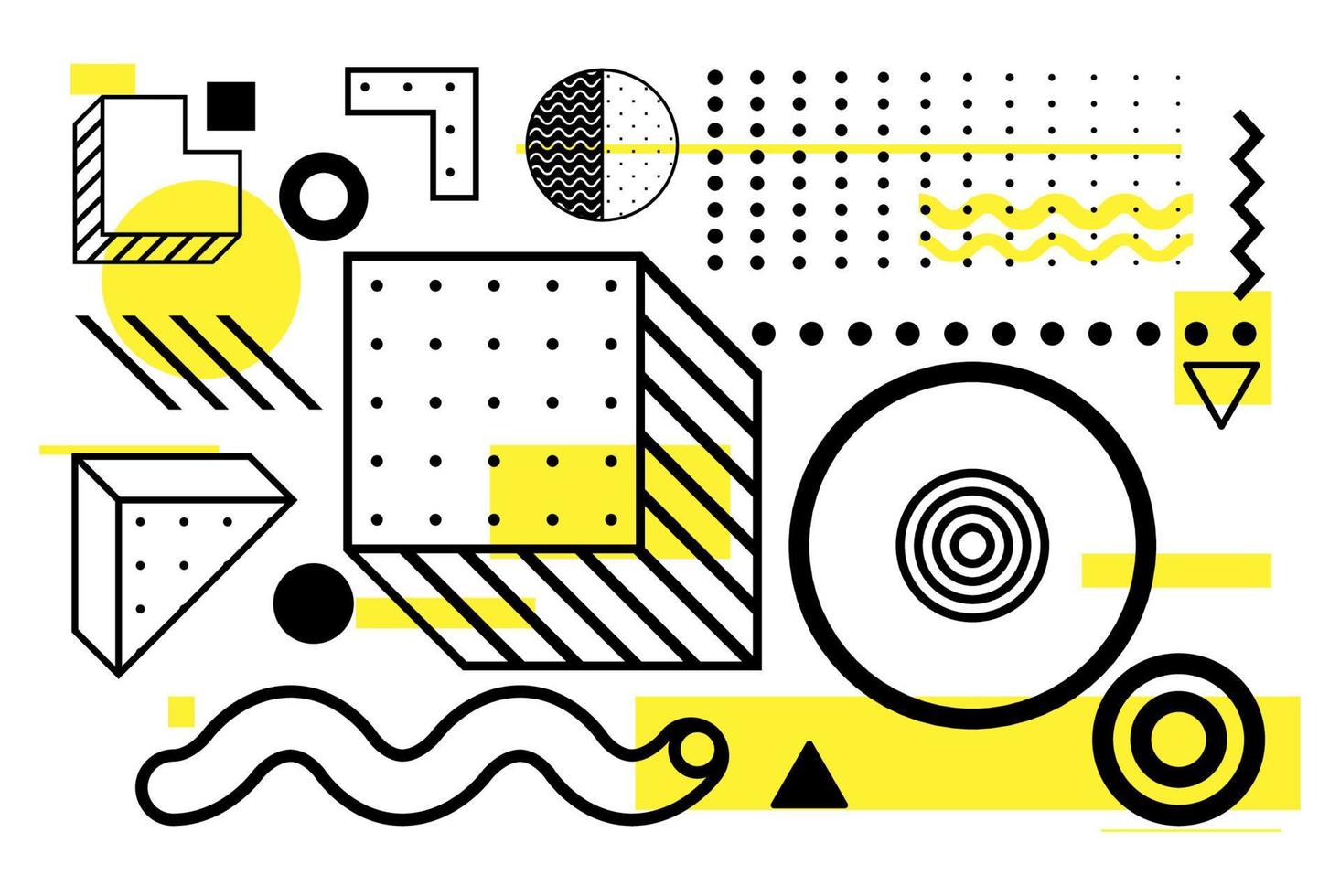 Geometric shapes set. Universal design elements 6699966 Vector Art at ...