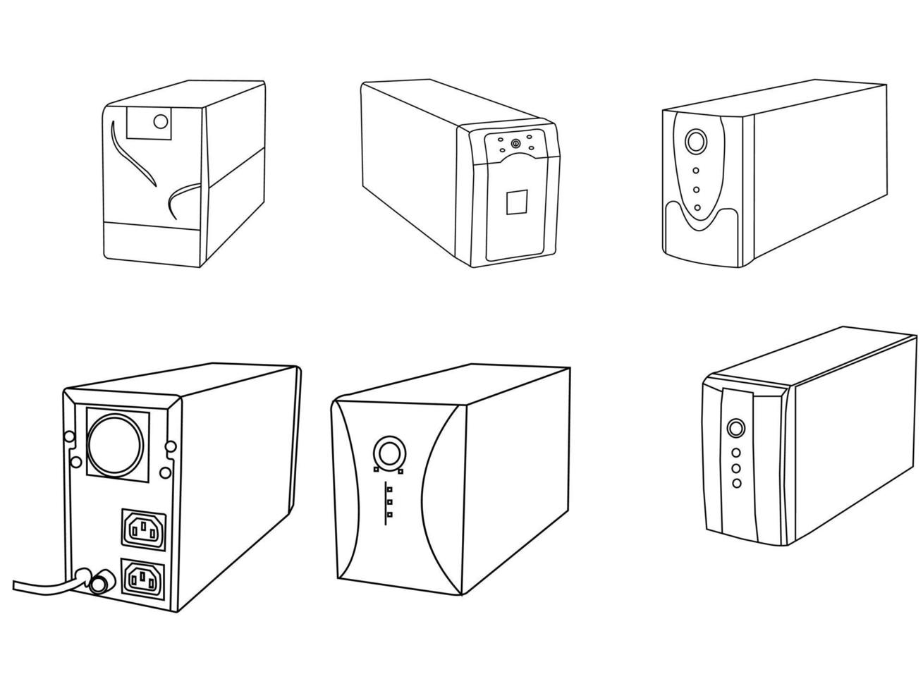 Grey Uninterruptible power supply UPS icon isolated on white background ... Grey Uninterruptible power supply UPS icon isolated on white background ...