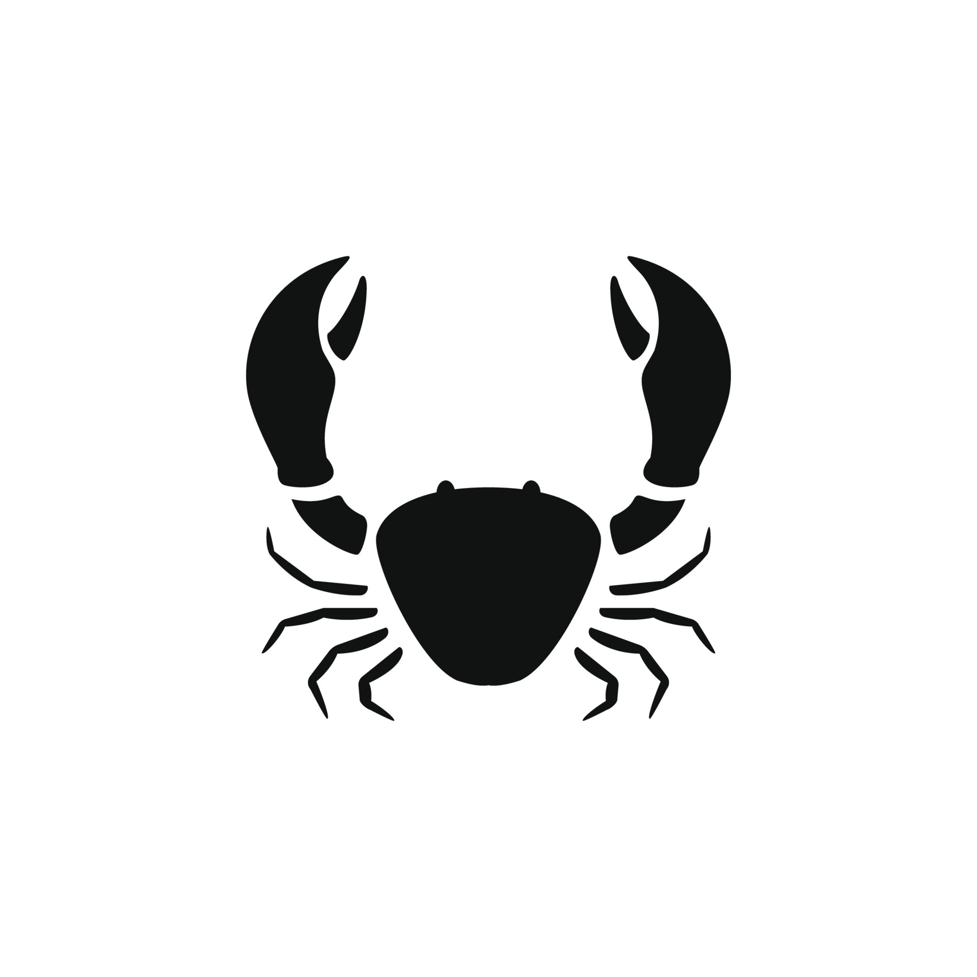 Crab Silhouette Vector Design For Logo Icon 6721920 Vector Art At Vecteezy