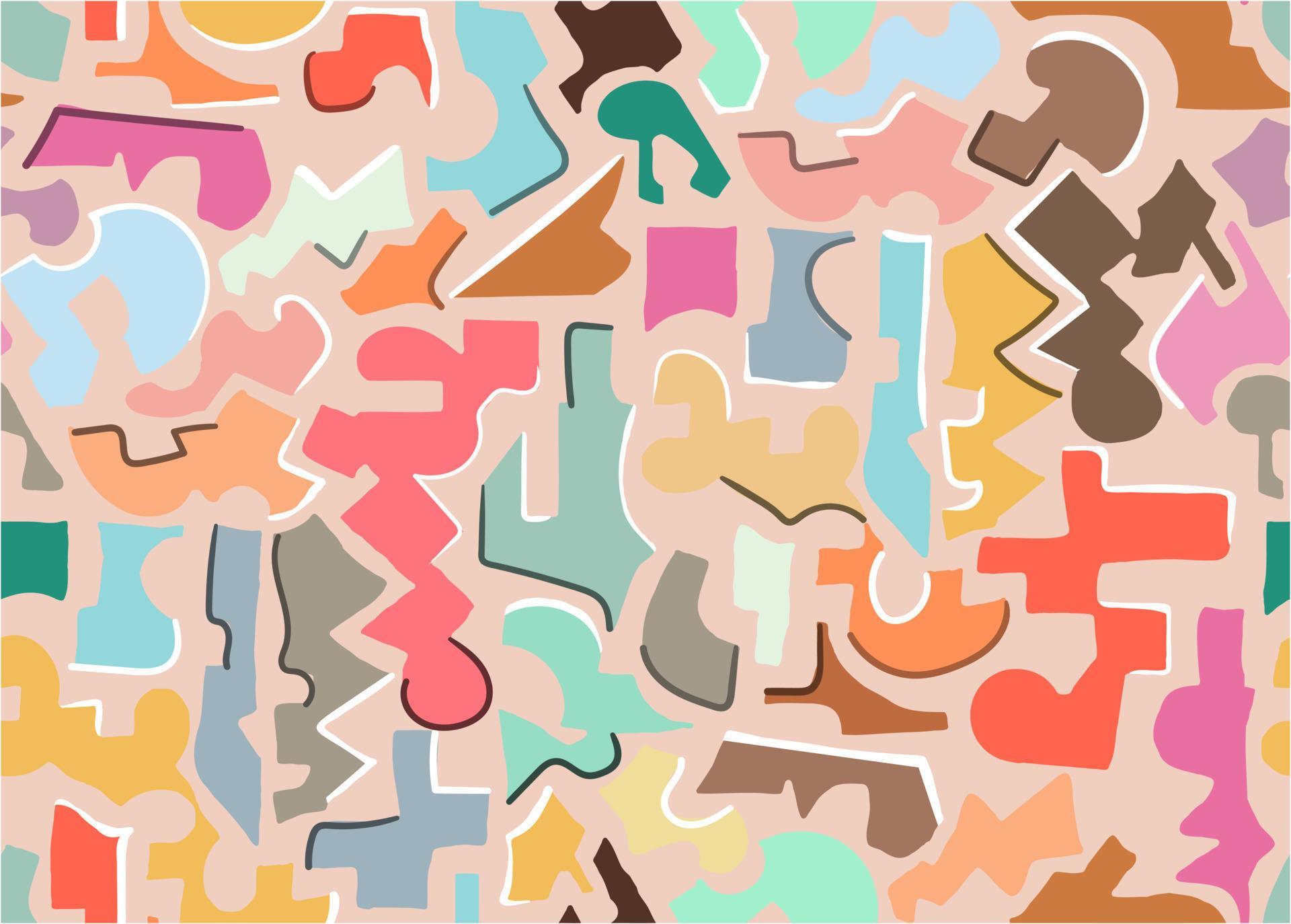 colorful cutout pieces pattern, perfect for fabrics and decoration ...