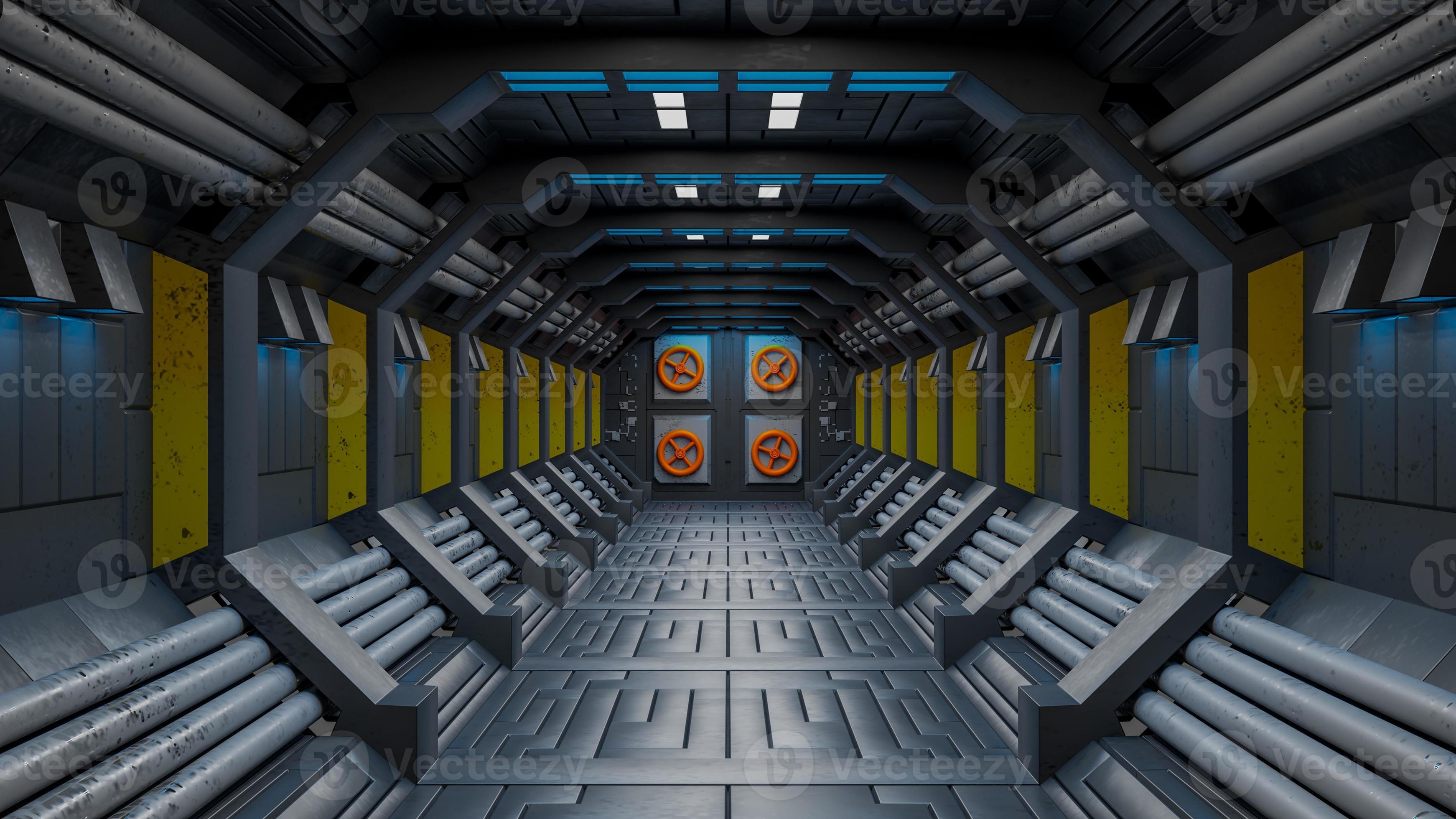 Spaceship Corridor is a stock motion graphics video that shows the interior of a moving ...