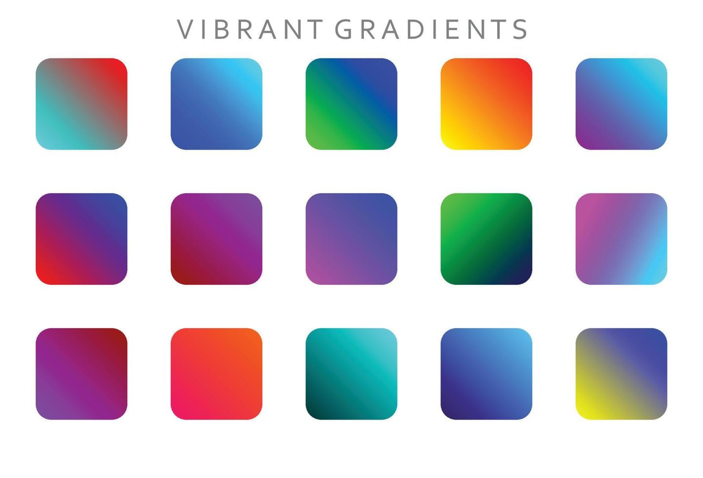 Set of vibrant gradients 6735157 Vector Art at Vecteezy