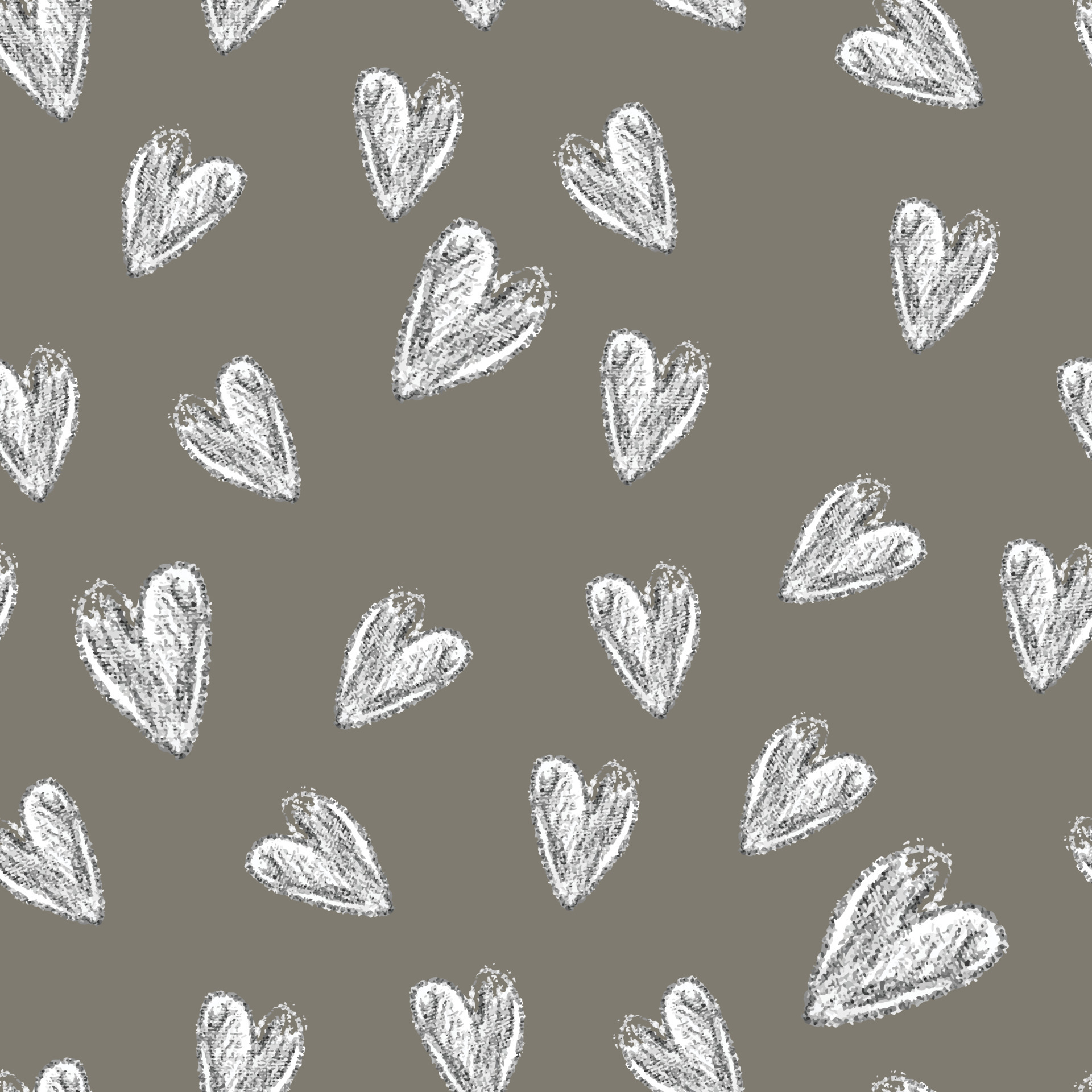 seamless hand draw sketch heart shape pattern background 6736573 Vector ...