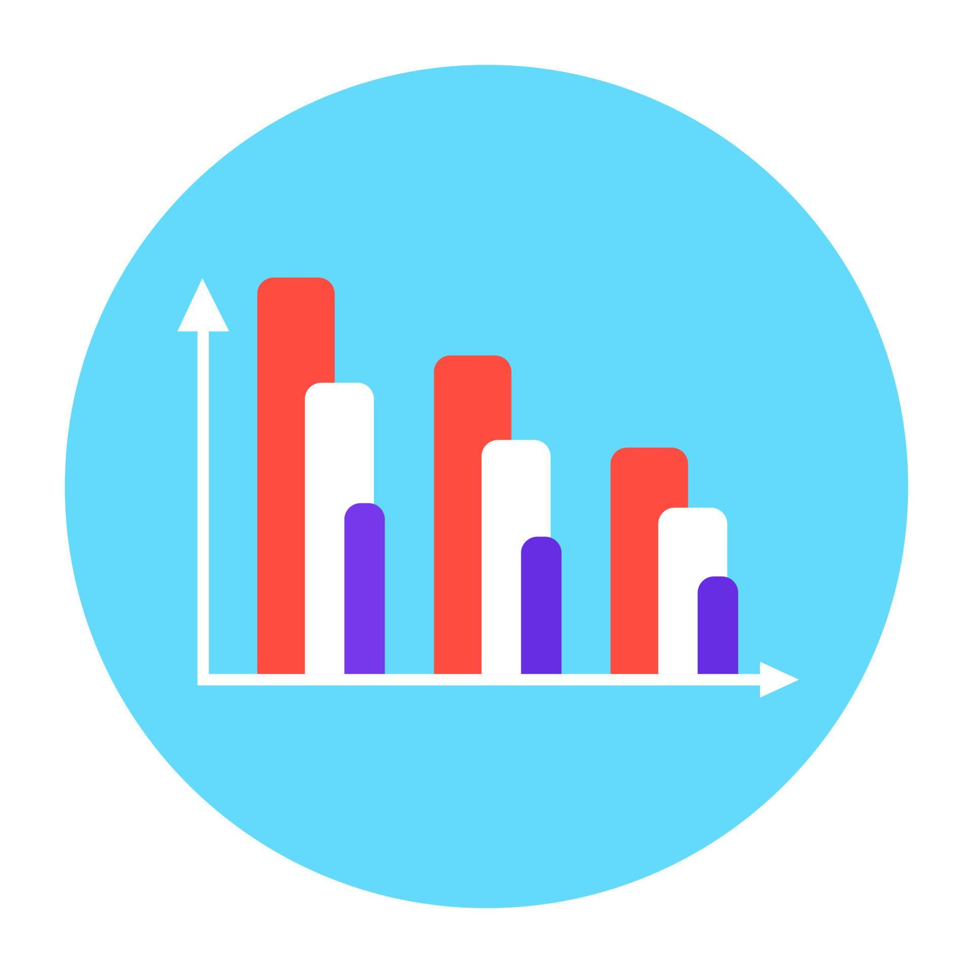 Data Analytics Flat Rounded Icon Of Statistical Graph 6742478 Vector Art At Vecteezy
