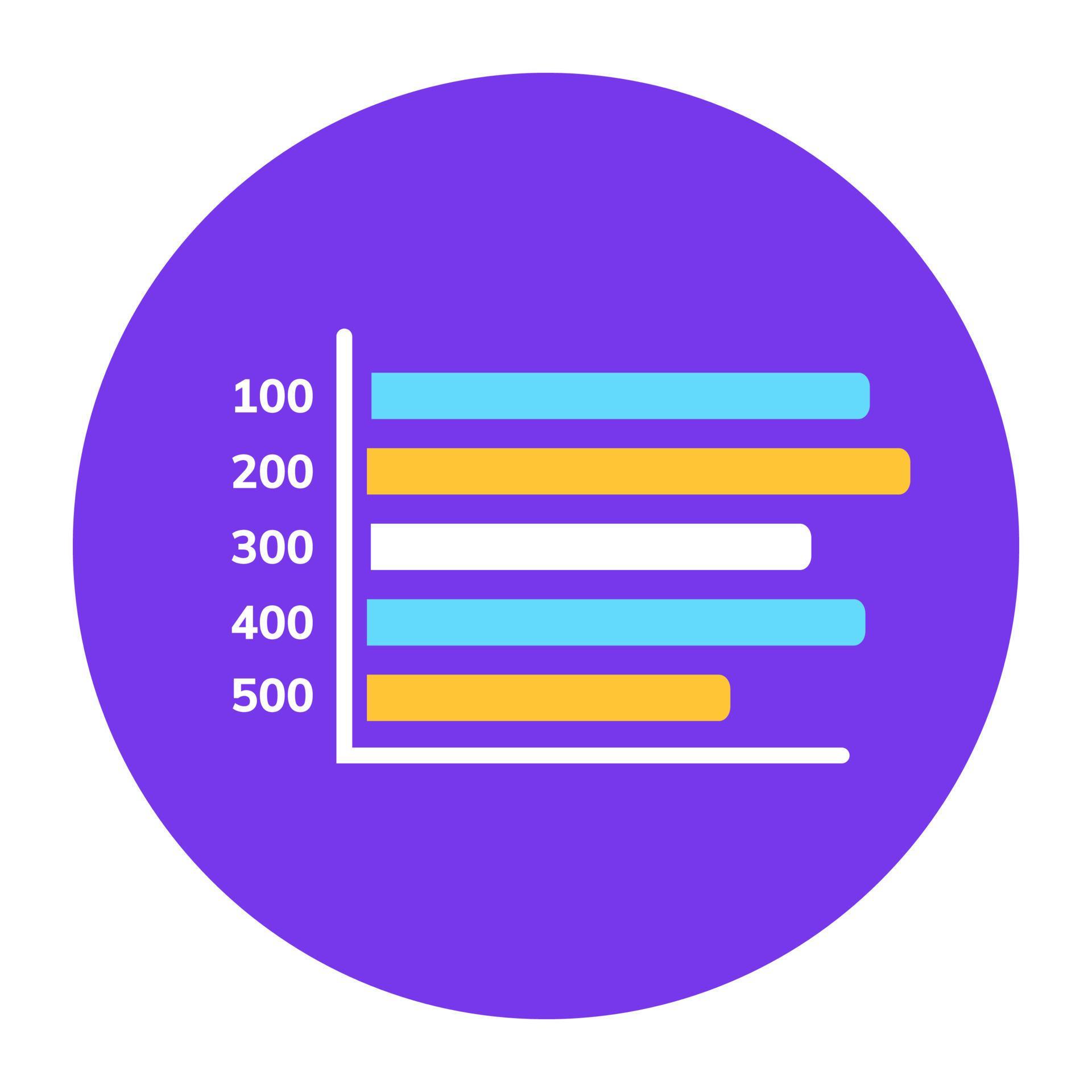 Data Analytics Flat Rounded Icon Of Horizontal Bar Chart 6742487 Vector Art At Vecteezy