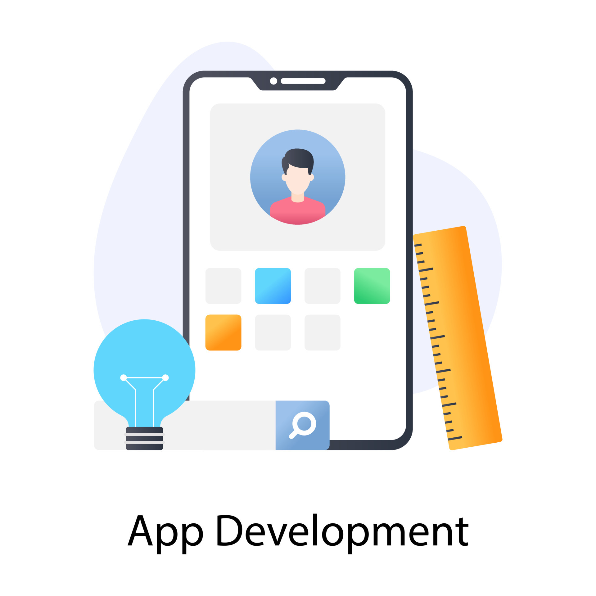 App development icon of flat conceptual style, mobile design 6742624 ...