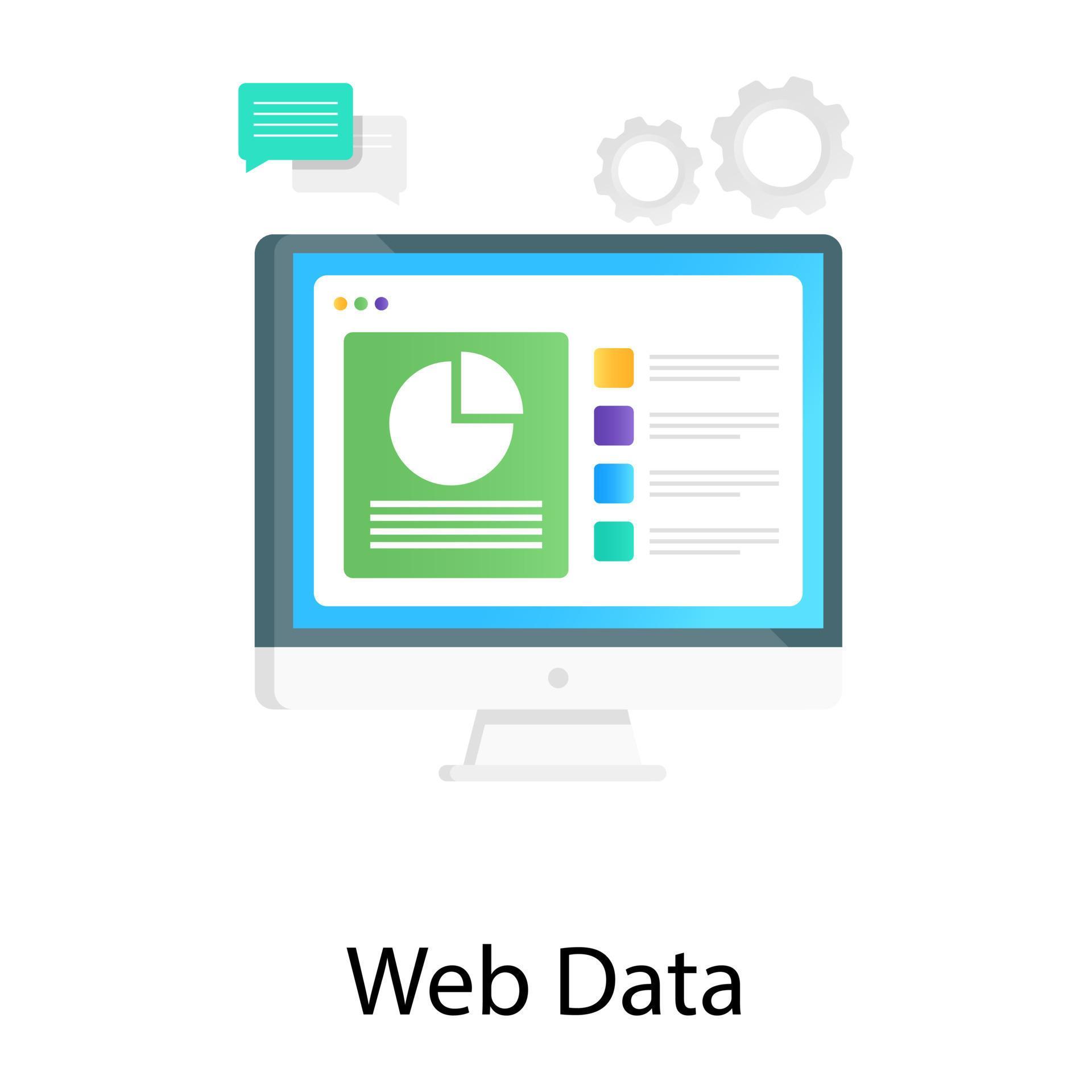 Web data gradient vector, business infographics inside monitor 6745285 ...